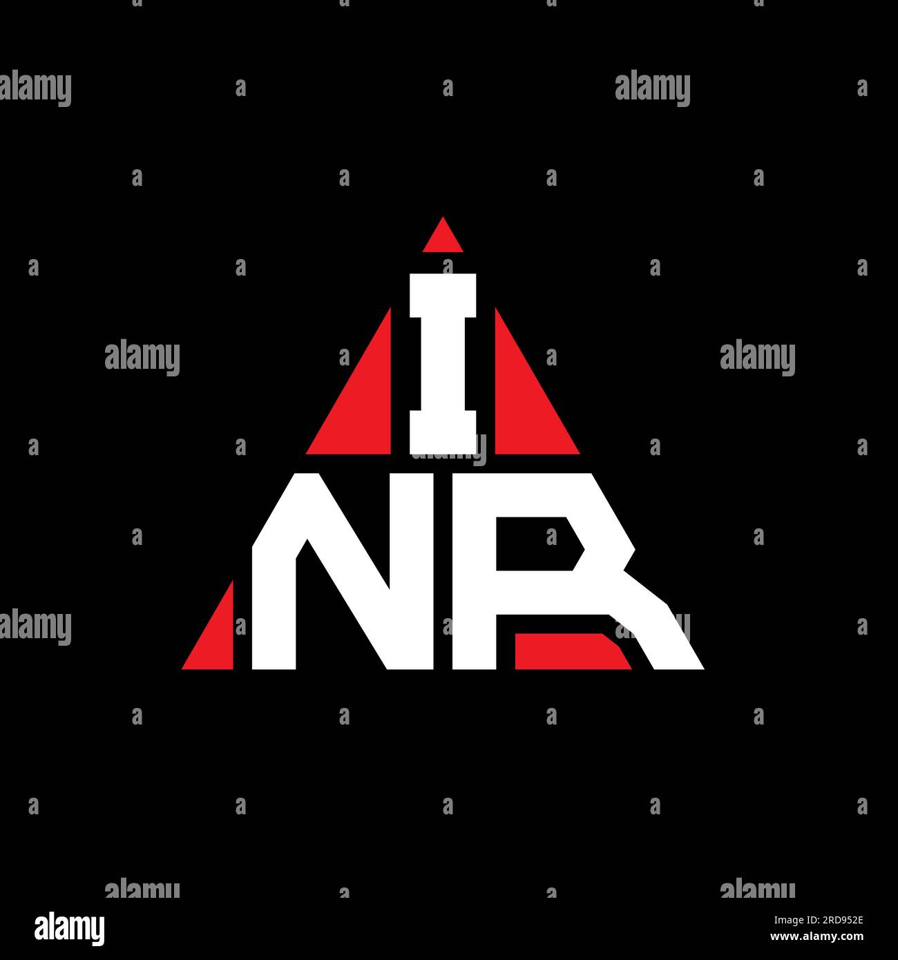 INR triangle letter logo design with triangle shape. INR triangle logo ...