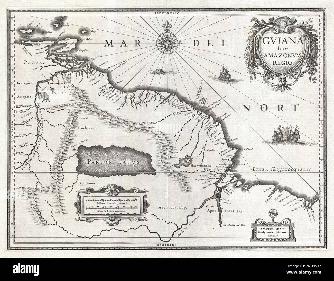 1635 map of the northeastern parts of South America , Lake Parima ...