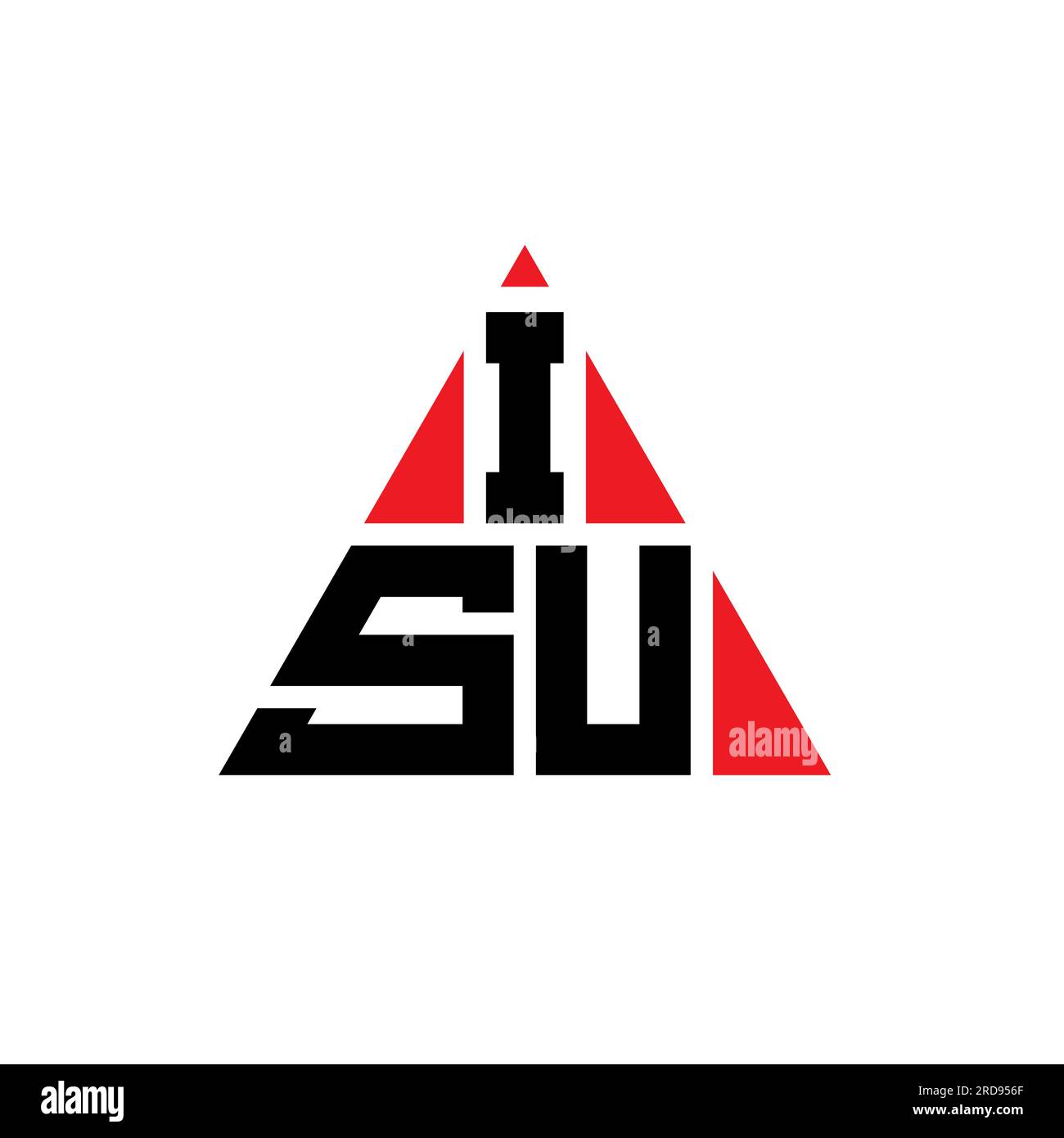 ISU triangle letter logo design with triangle shape. ISU triangle logo ...