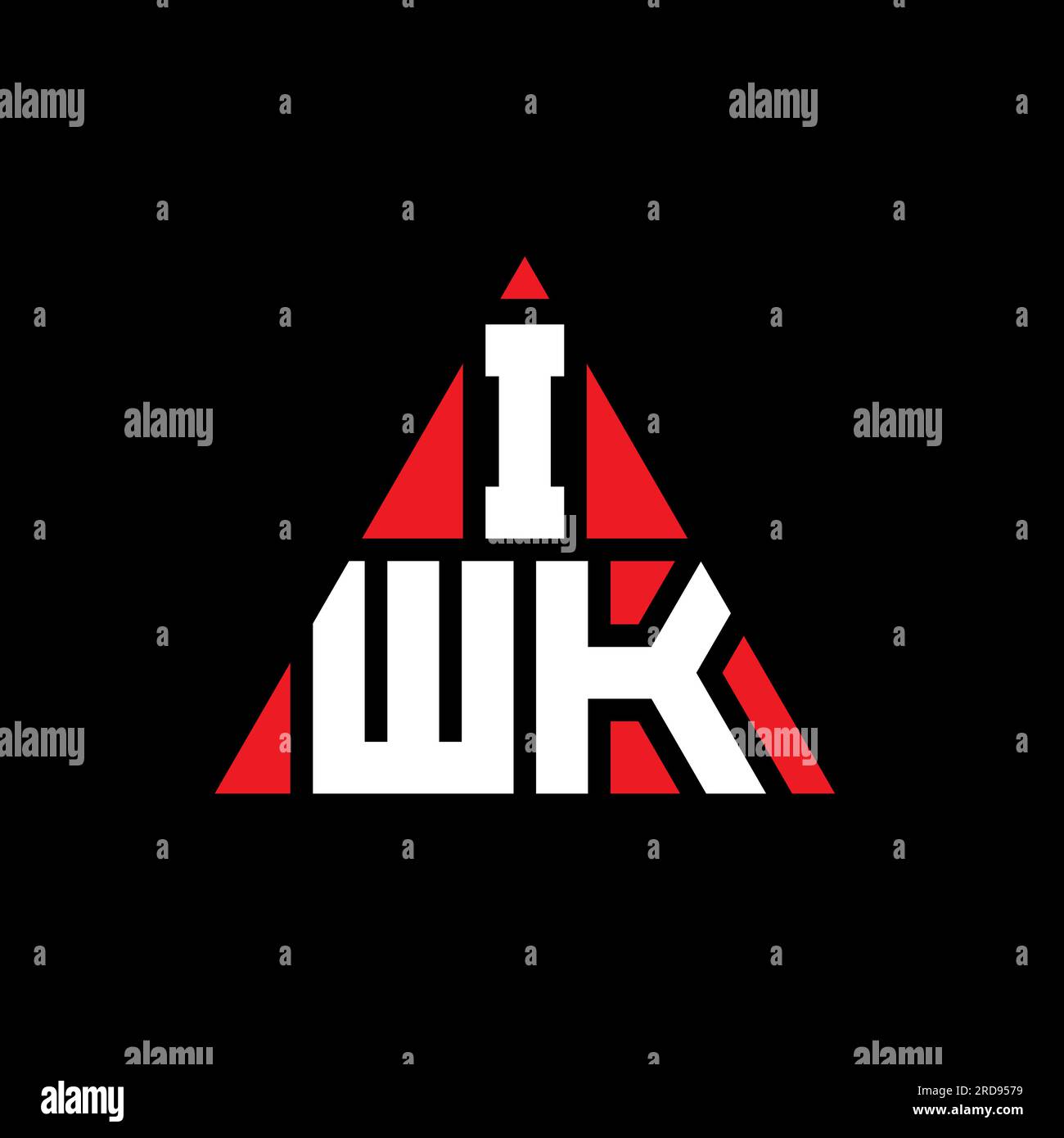 IWK triangle letter logo design with triangle shape. IWK triangle logo ...