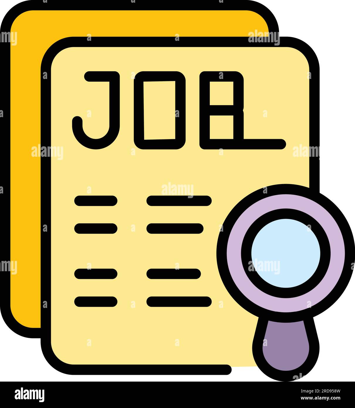 Job paper icon outline vector. Work document. Businessman strategy ...