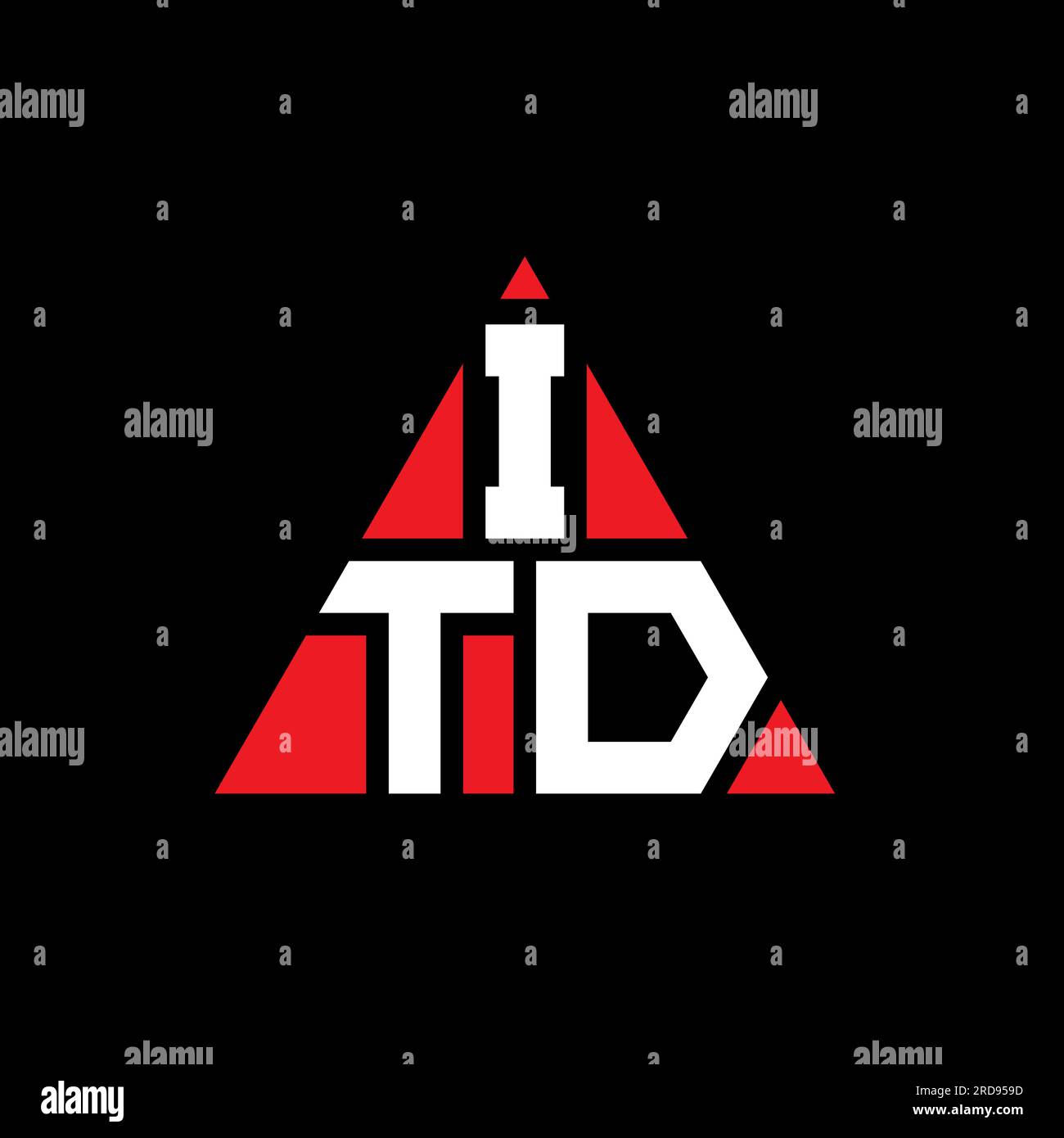 ITD triangle letter logo design with triangle shape. ITD triangle logo ...