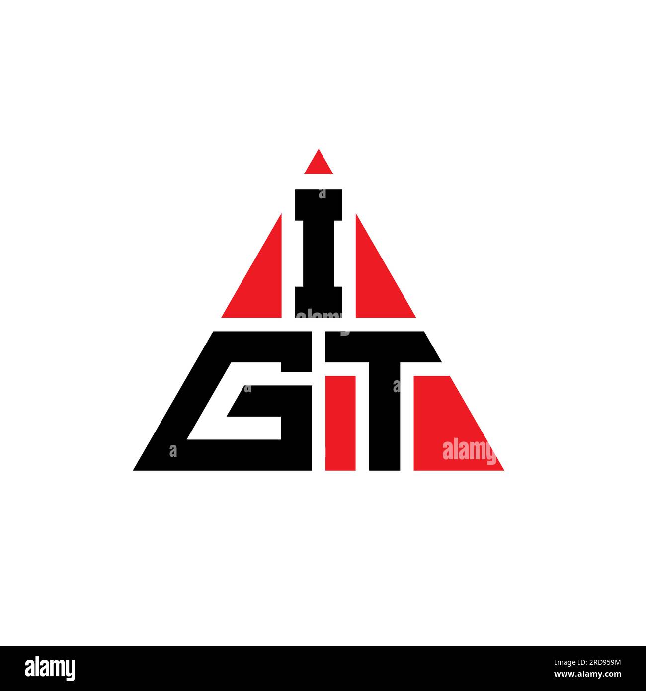 IGT triangle letter logo design with triangle shape. IGT triangle logo ...