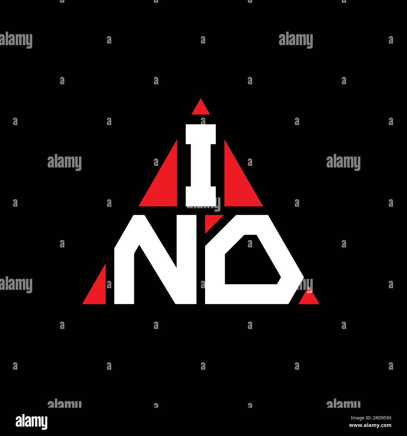INO triangle letter logo design with triangle shape. INO triangle logo ...