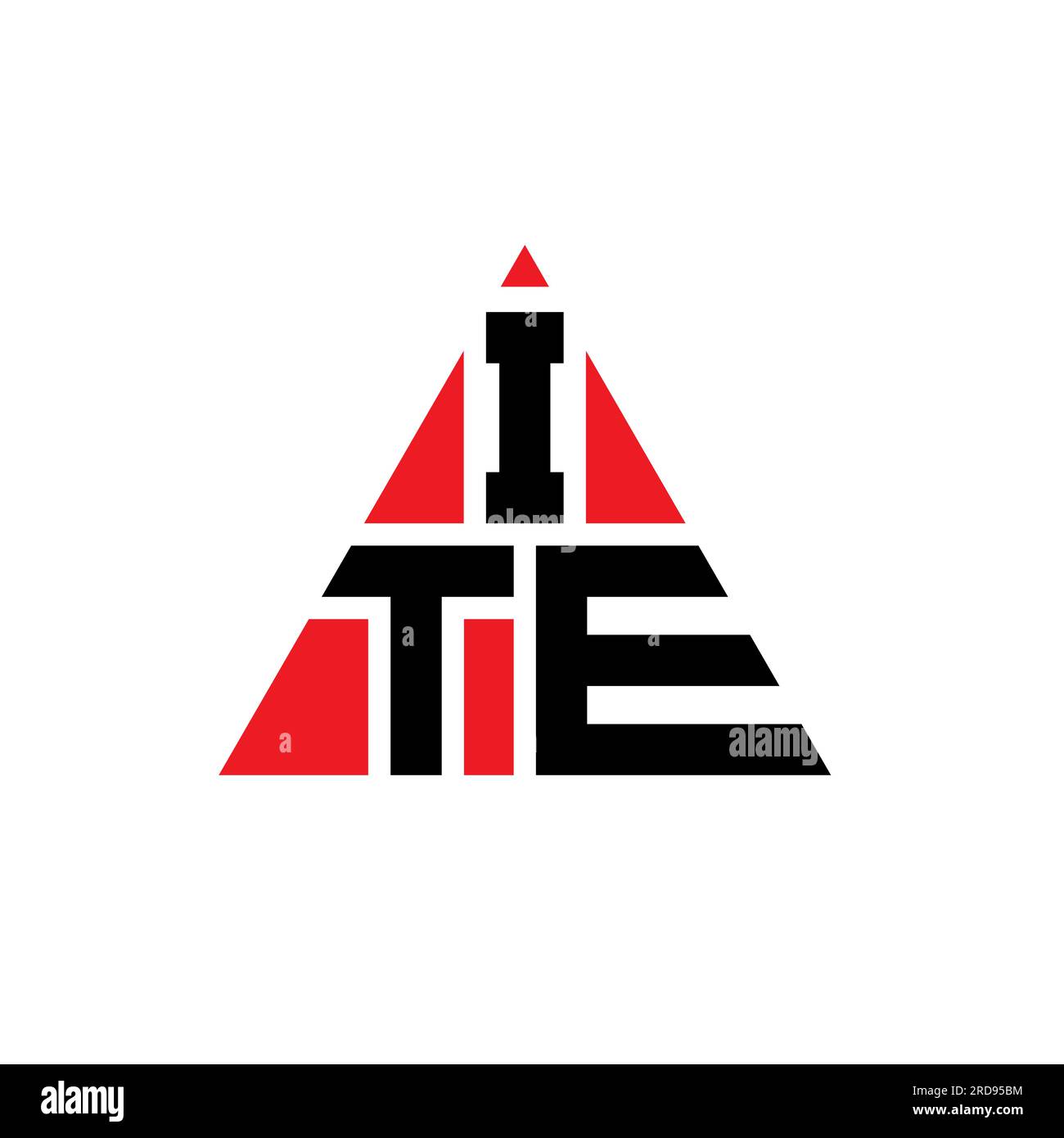 ITE triangle letter logo design with triangle shape. ITE triangle logo ...