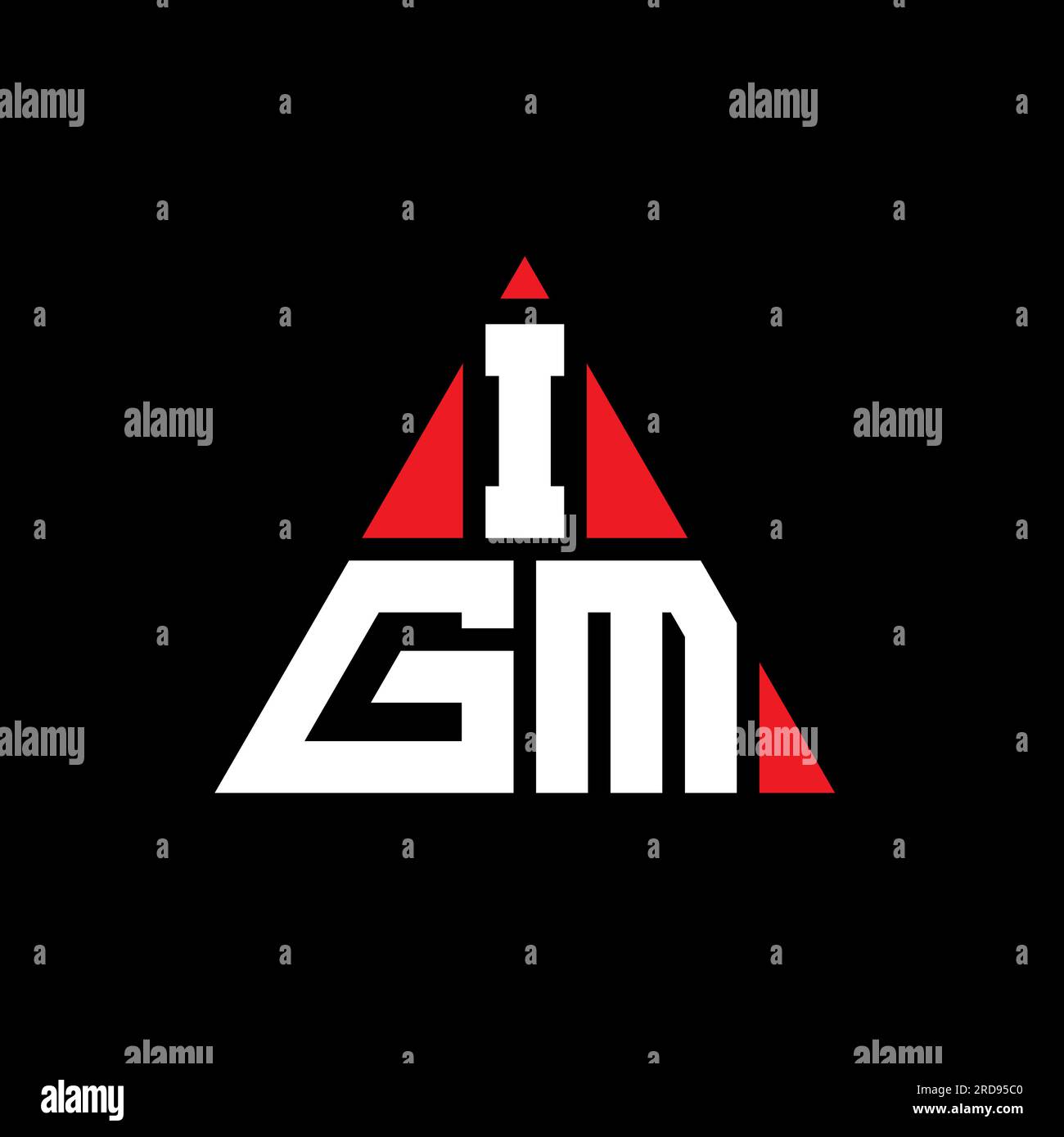 IGM triangle letter logo design with triangle shape. IGM triangle logo ...
