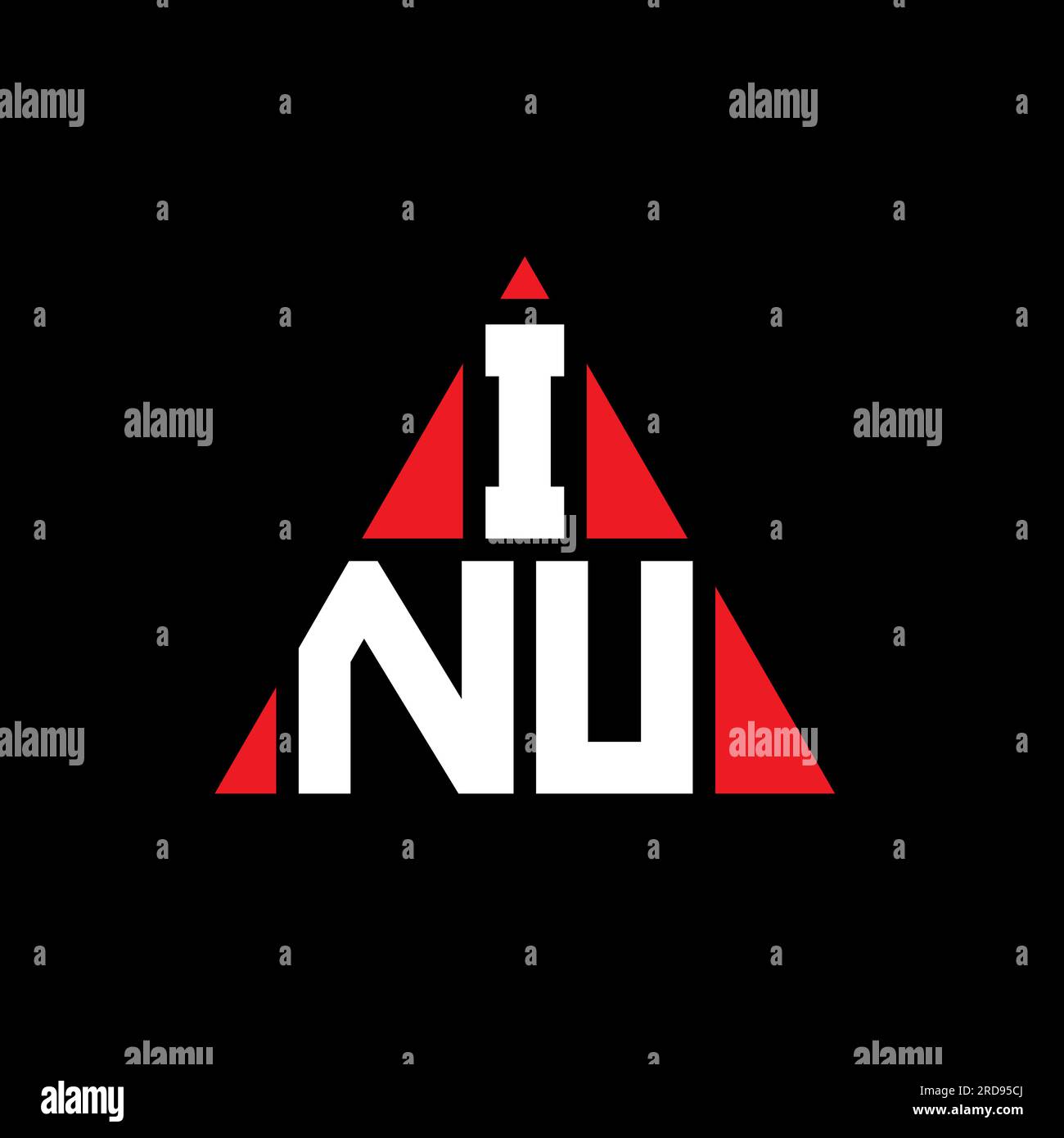 INU triangle letter logo design with triangle shape. INU triangle logo ...