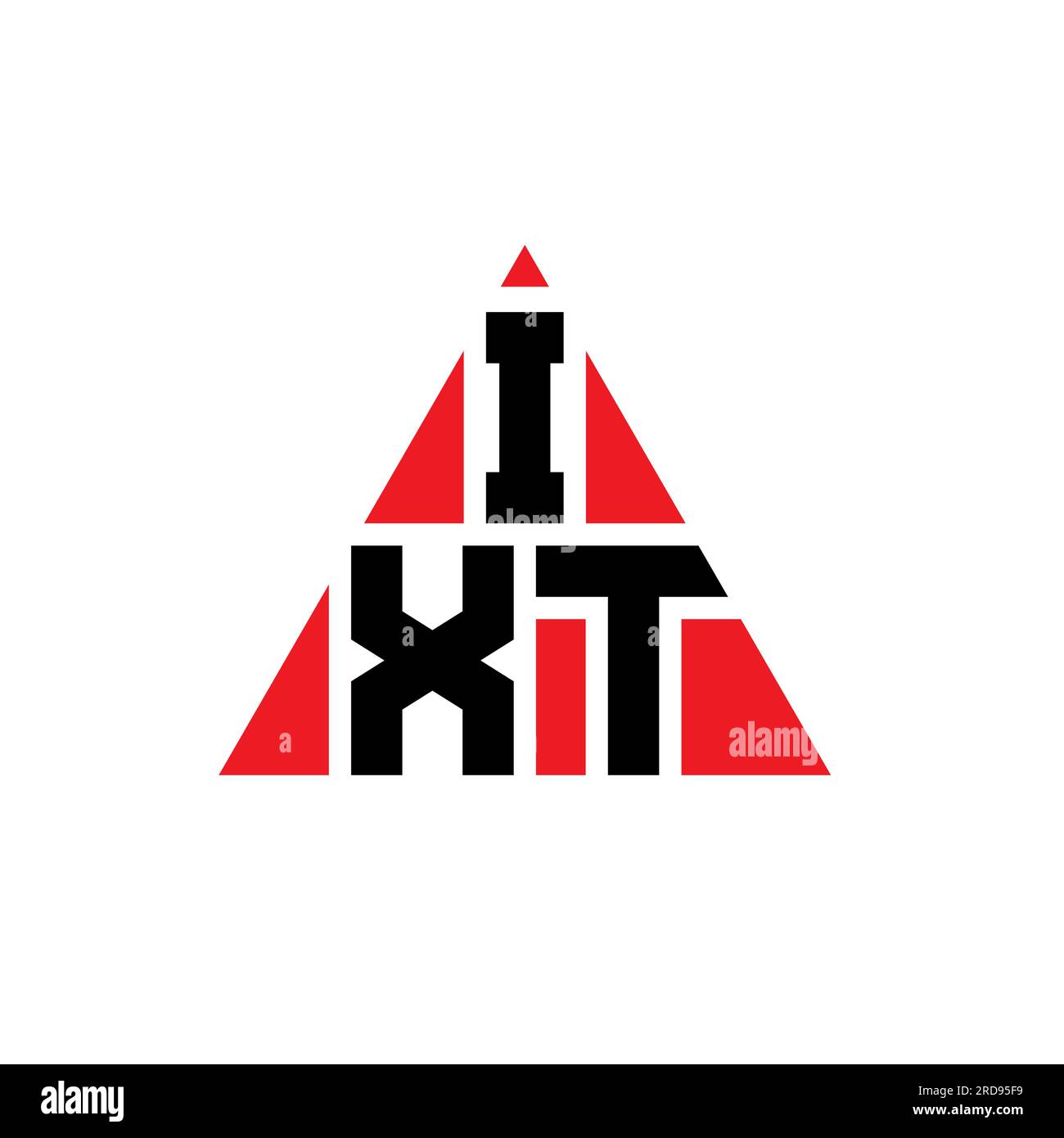 IXT triangle letter logo design with triangle shape. IXT triangle logo ...