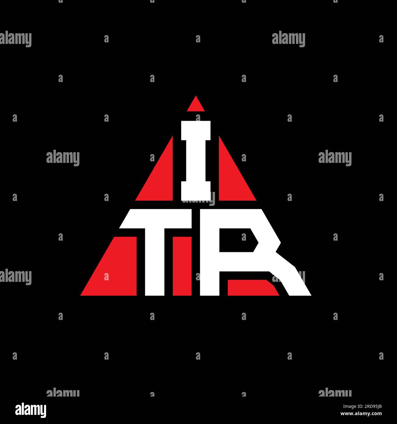 ITR triangle letter logo design with triangle shape. ITR triangle logo ...