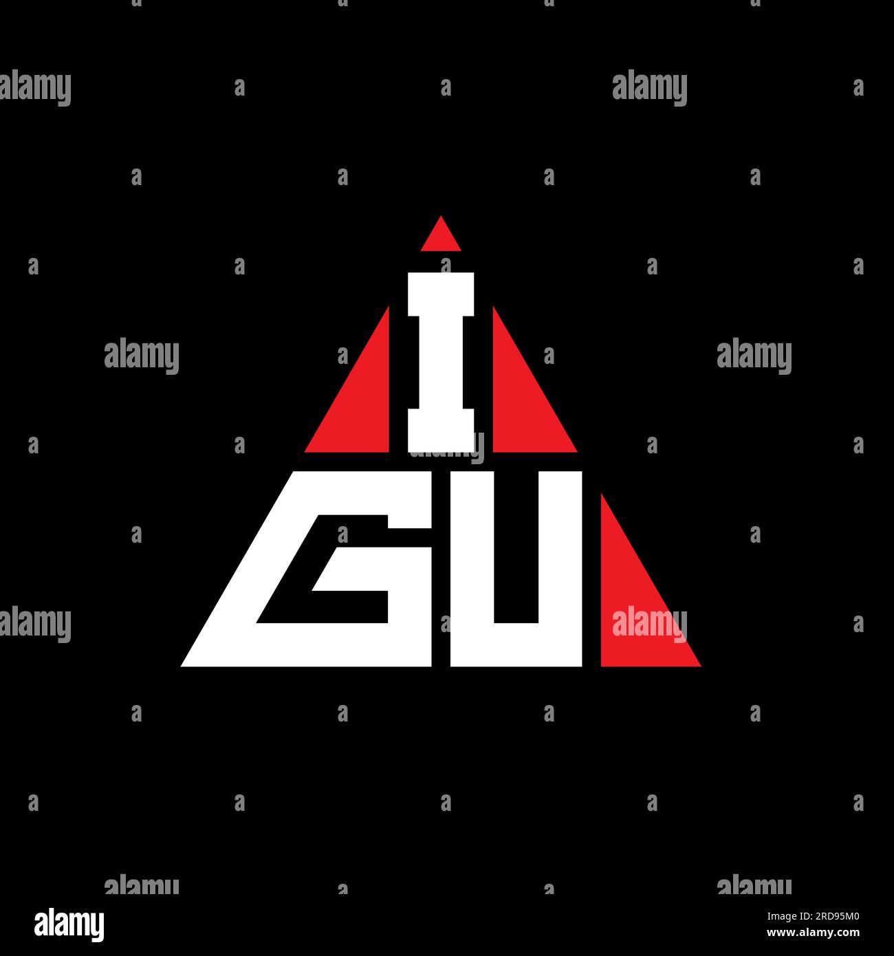 IGU triangle letter logo design with triangle shape. IGU triangle logo ...