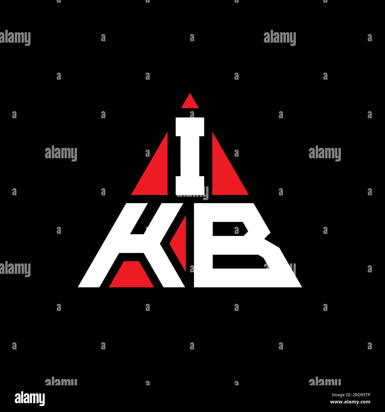 IKB triangle letter logo design with triangle shape. IKB triangle logo ...