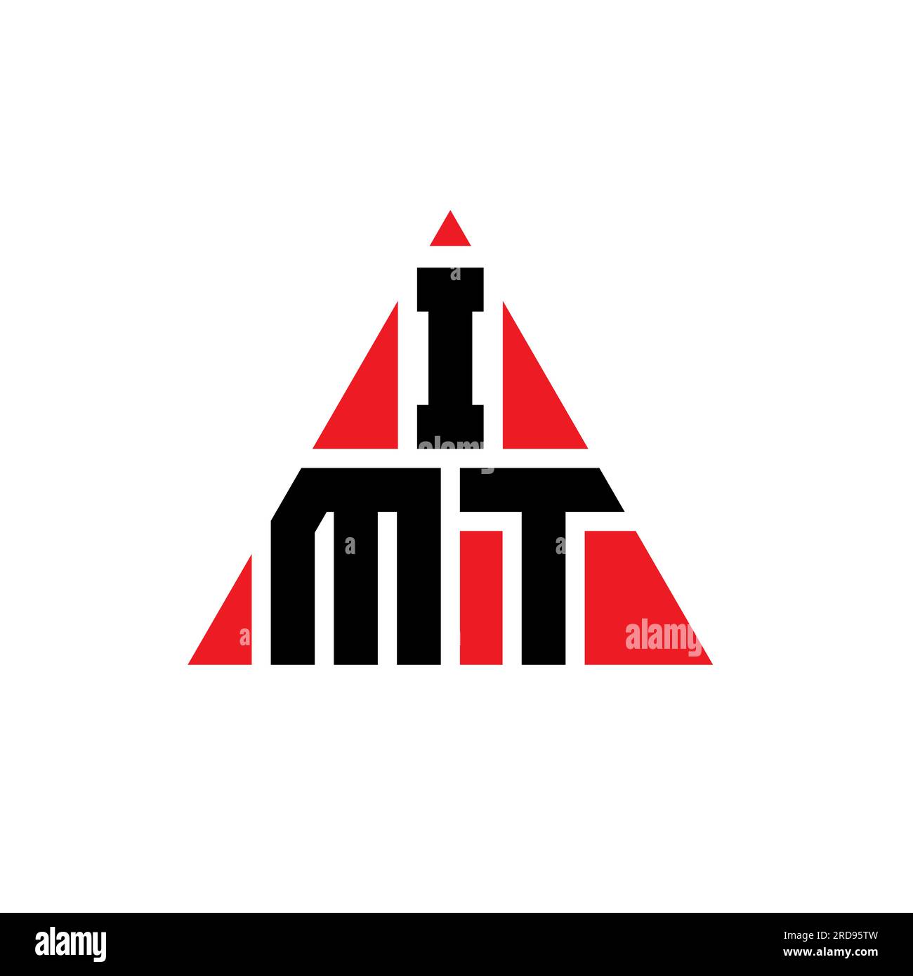 IMT triangle letter logo design with triangle shape. IMT triangle logo ...