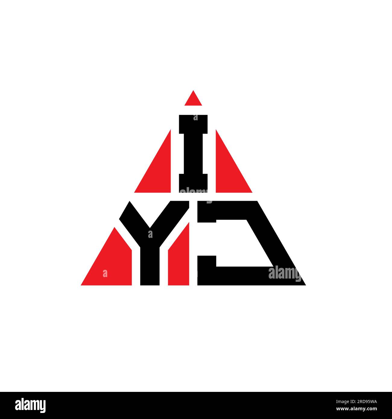 IYJ triangle letter logo design with triangle shape. IYJ triangle logo ...