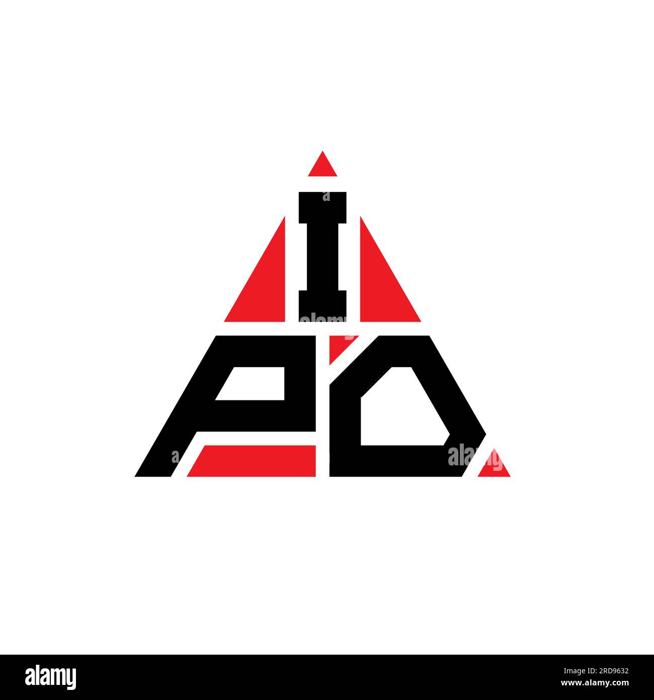 IPO triangle letter logo design with triangle shape. IPO triangle logo ...