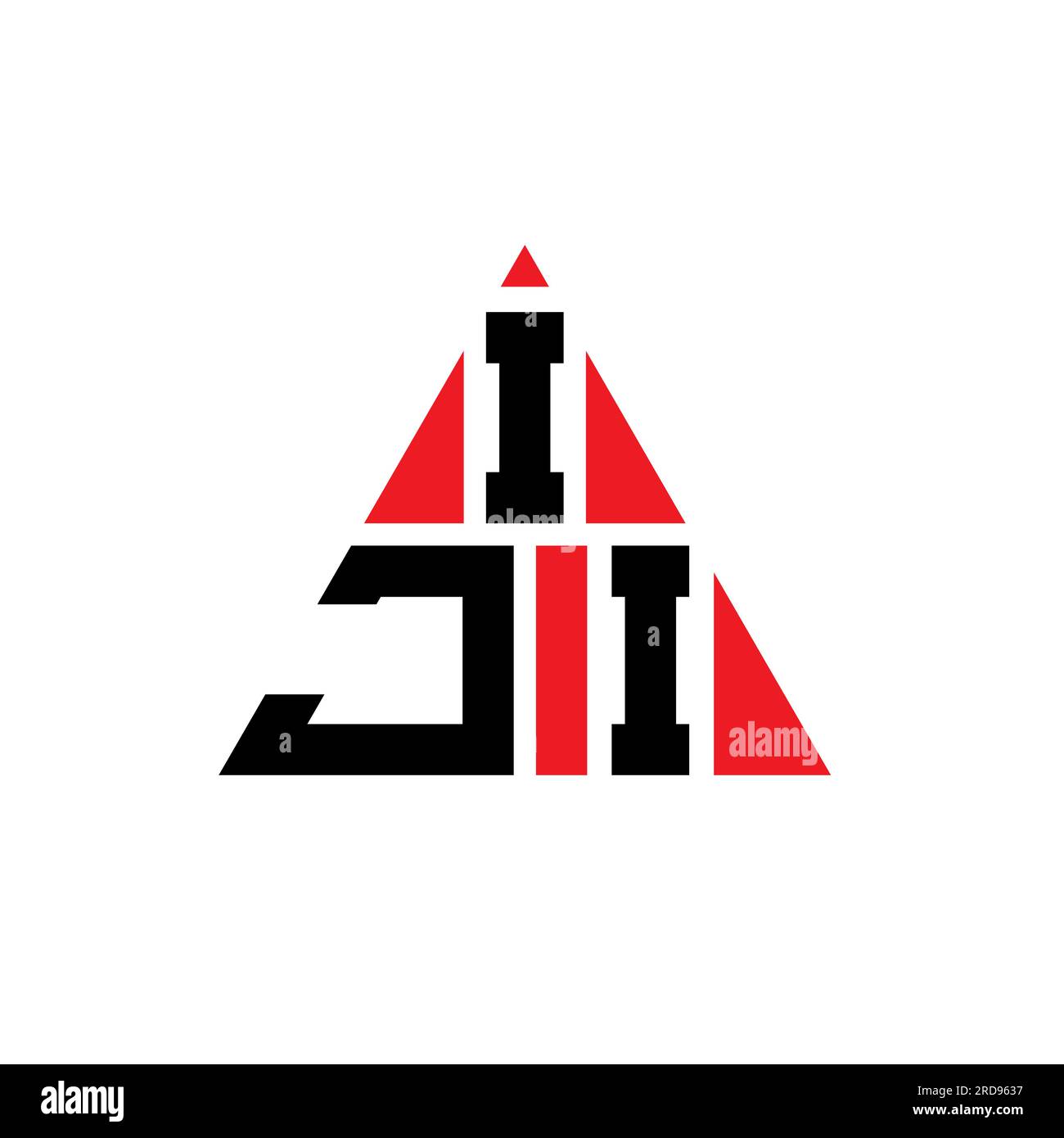 IJI triangle letter logo design with triangle shape. IJI triangle logo ...