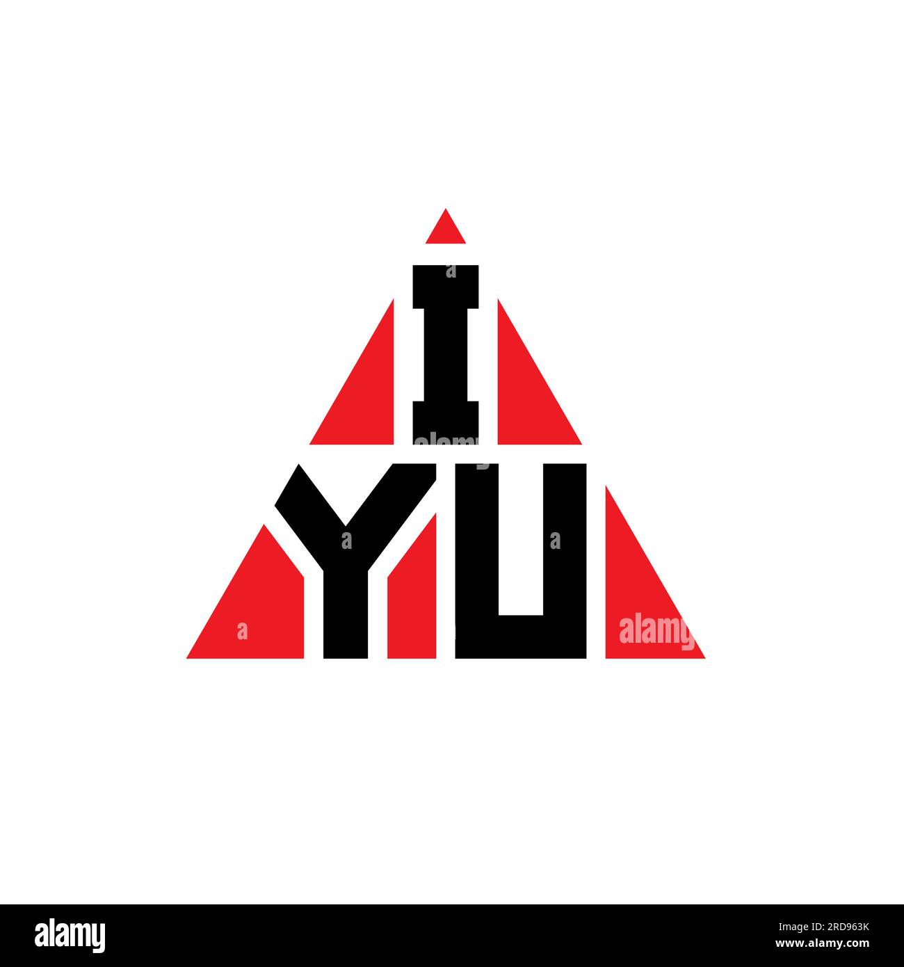 IYU triangle letter logo design with triangle shape. IYU triangle logo ...