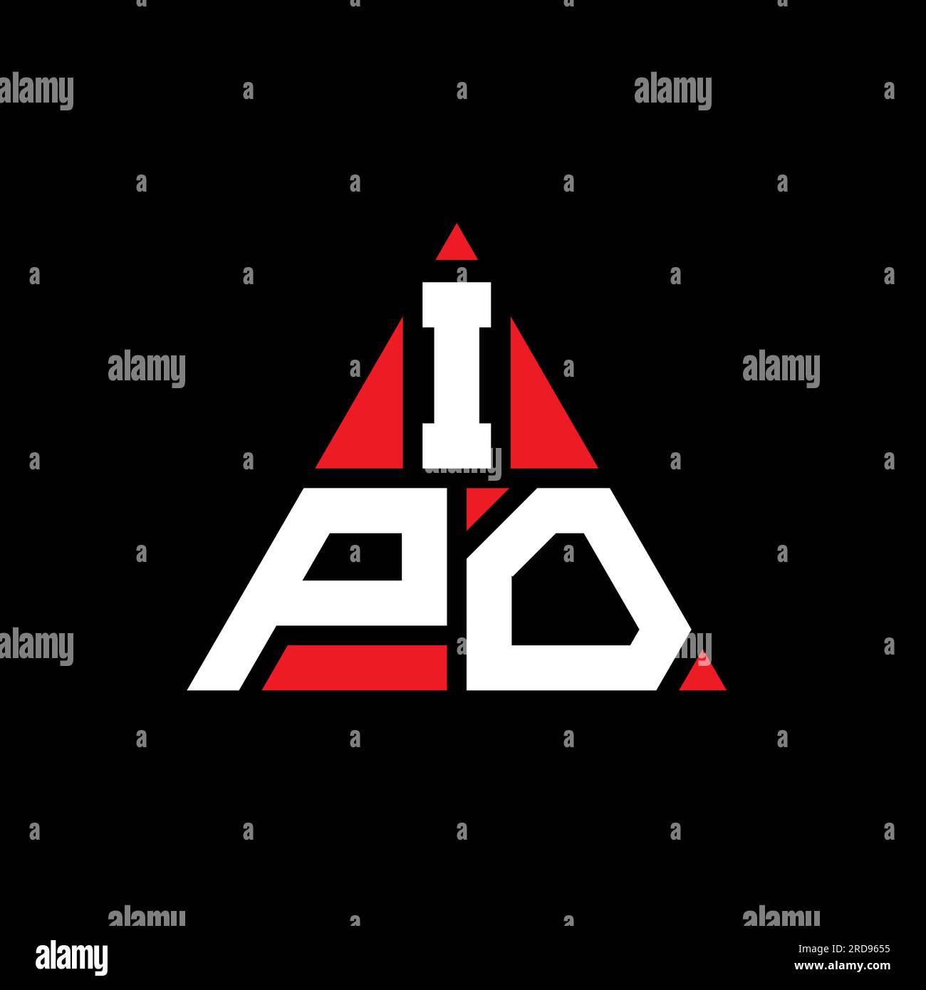 IPO triangle letter logo design with triangle shape. IPO triangle logo ...