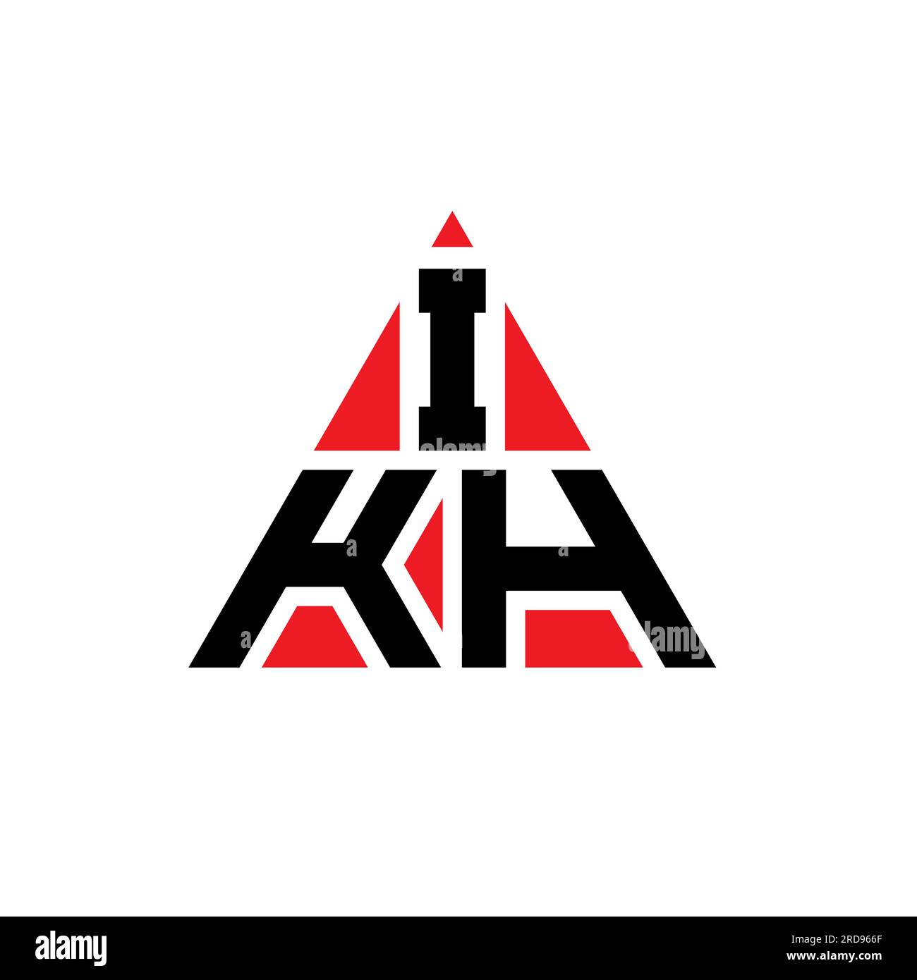 IKH triangle letter logo design with triangle shape. IKH triangle logo ...