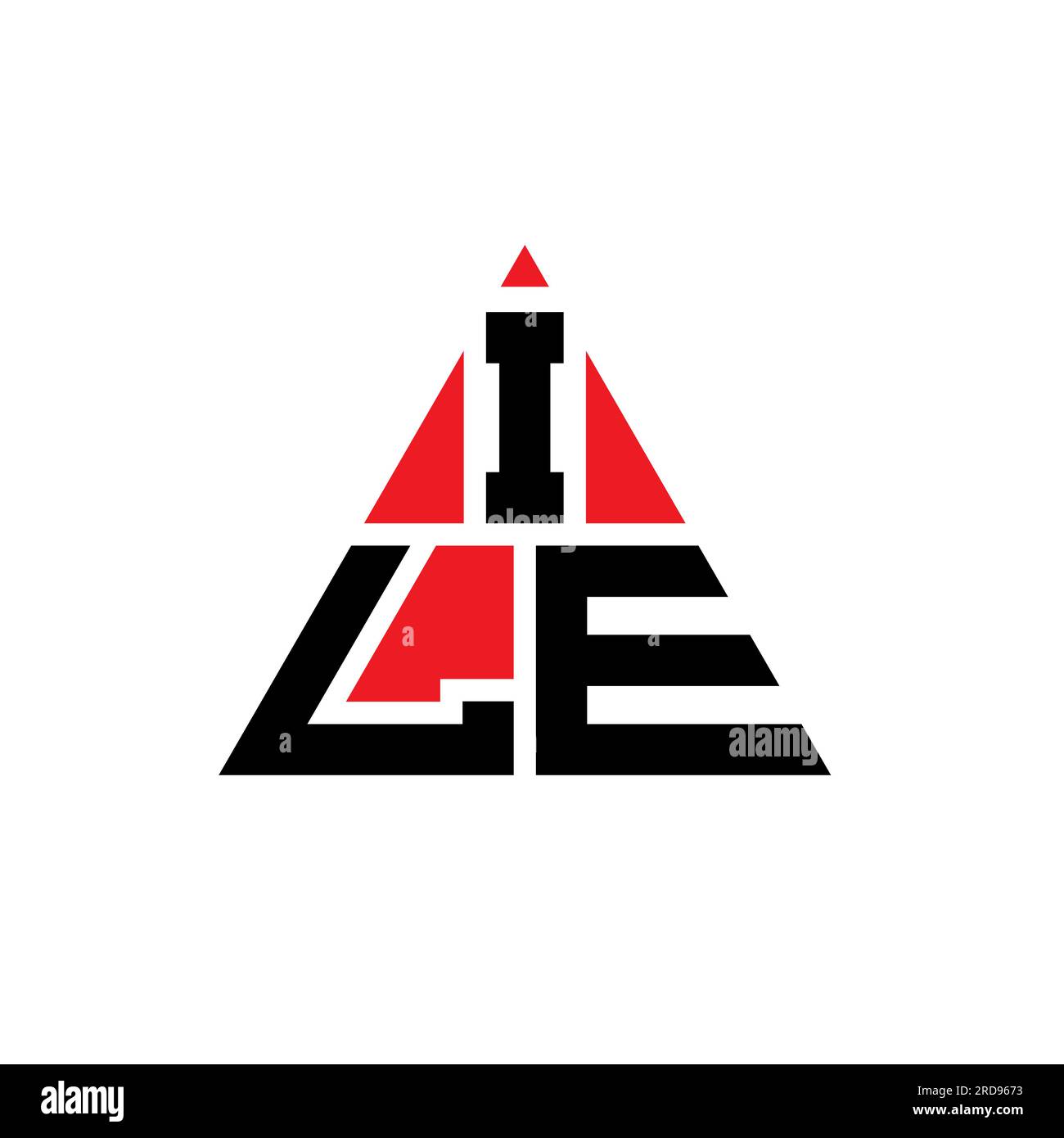 ILE triangle letter logo design with triangle shape. ILE triangle logo ...