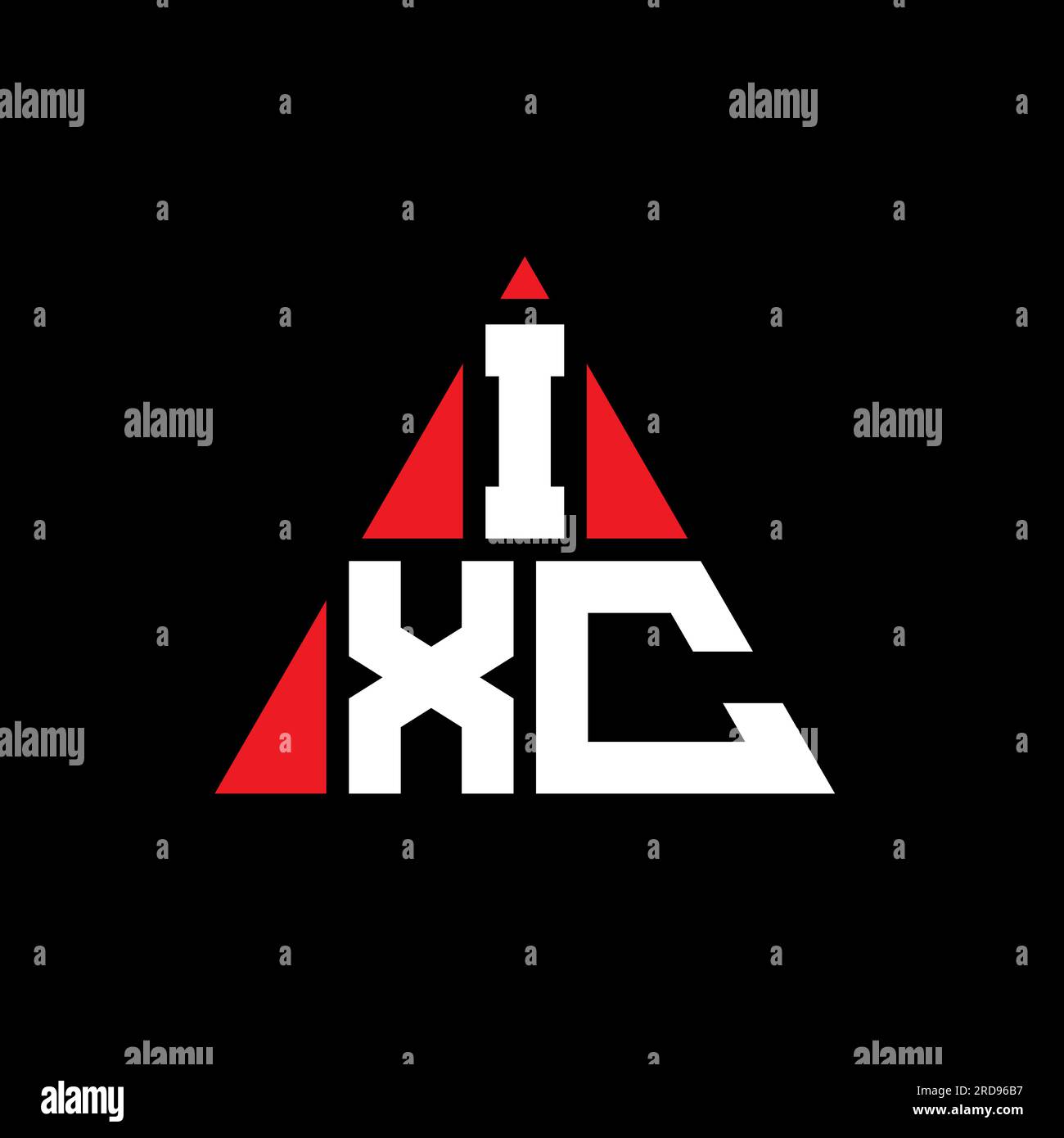 IXC triangle letter logo design with triangle shape. IXC triangle logo design monogram. IXC ...