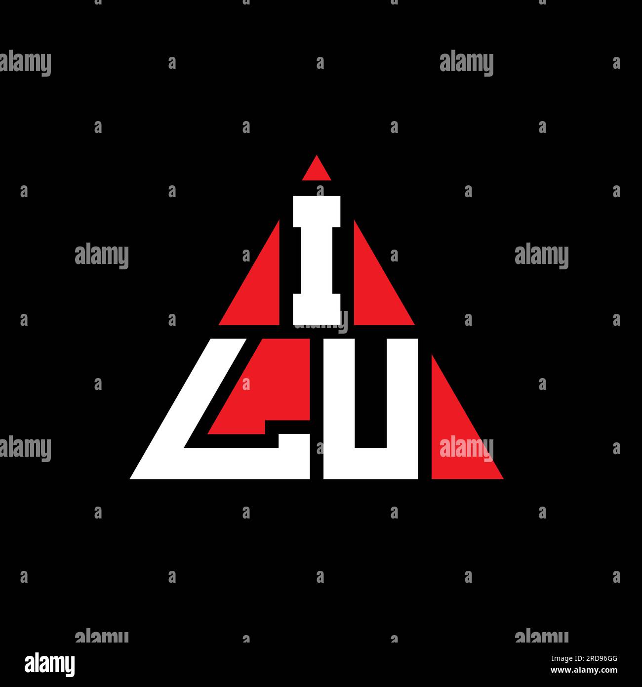 ILU triangle letter logo design with triangle shape. ILU triangle logo ...