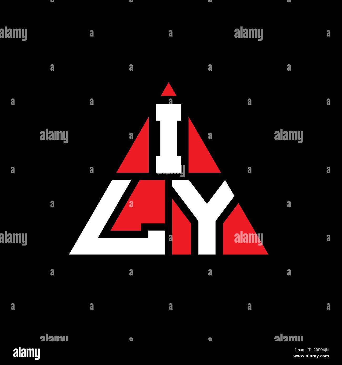 ILY triangle letter logo design with triangle shape. ILY triangle logo ...