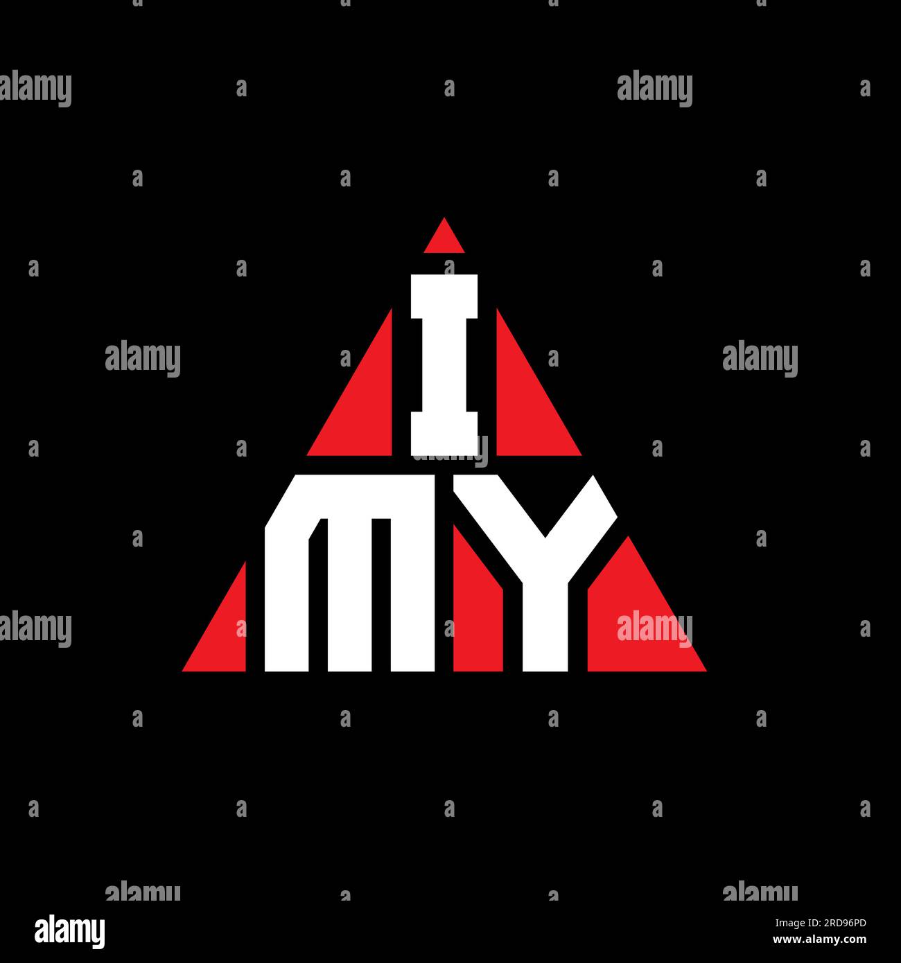 IMY triangle letter logo design with triangle shape. IMY triangle logo ...