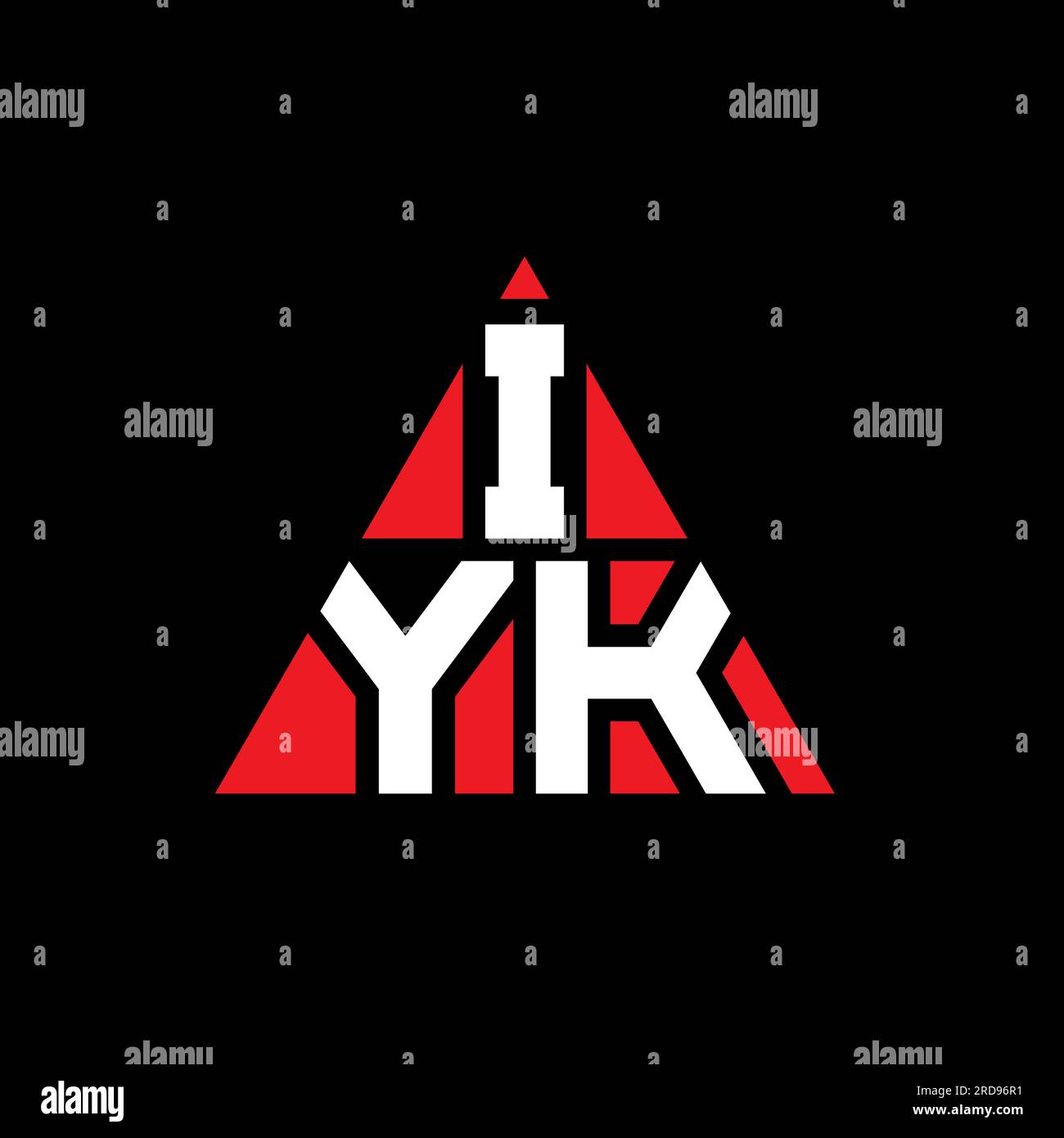 IYK triangle letter logo design with triangle shape. IYK triangle logo ...
