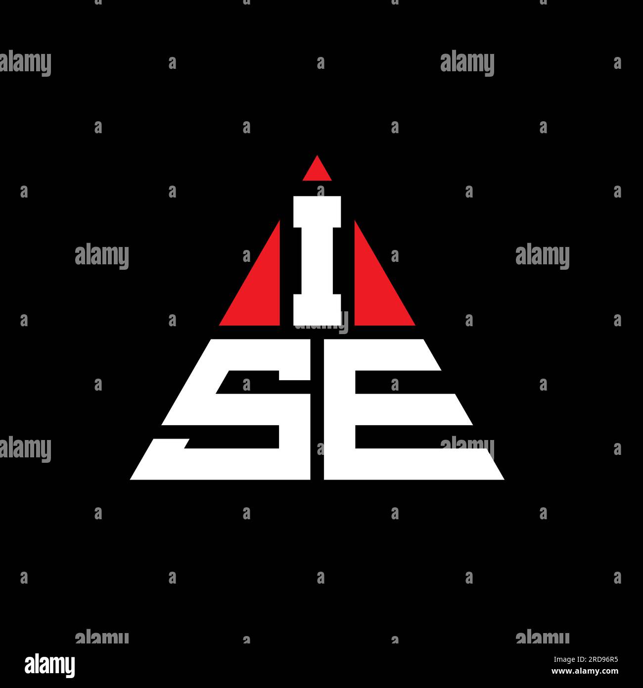 ISE triangle letter logo design with triangle shape. ISE triangle logo ...