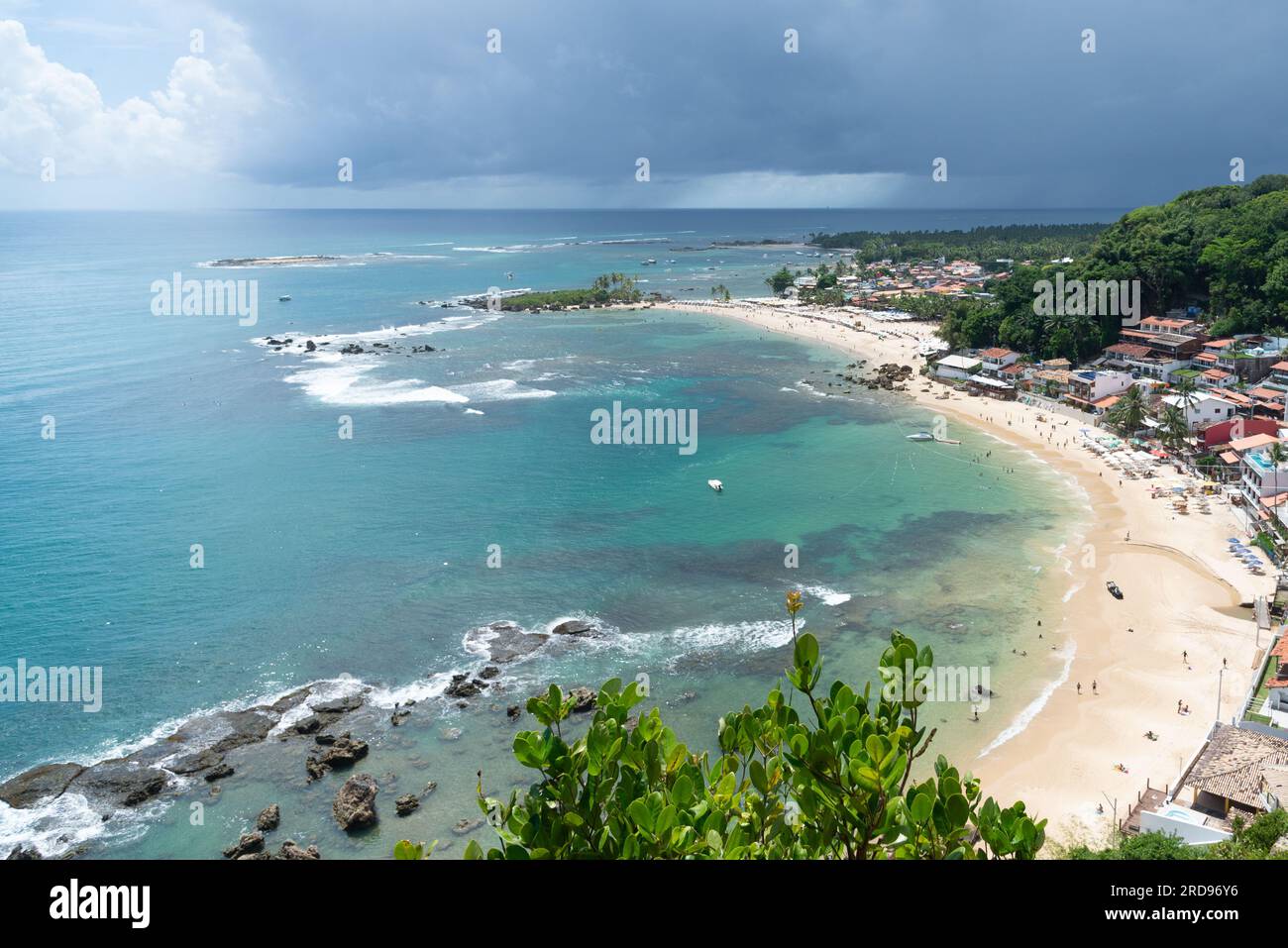 Cairu, Bahia, Brazil - January 19, 2023: Top view of the houses and ...