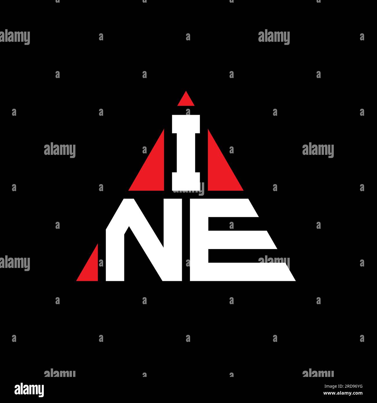 INE triangle letter logo design with triangle shape. INE triangle logo ...