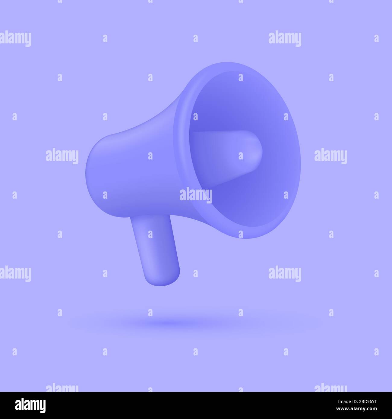 plastic 3d megaphone purple. vector illustration Stock Vector Image ...