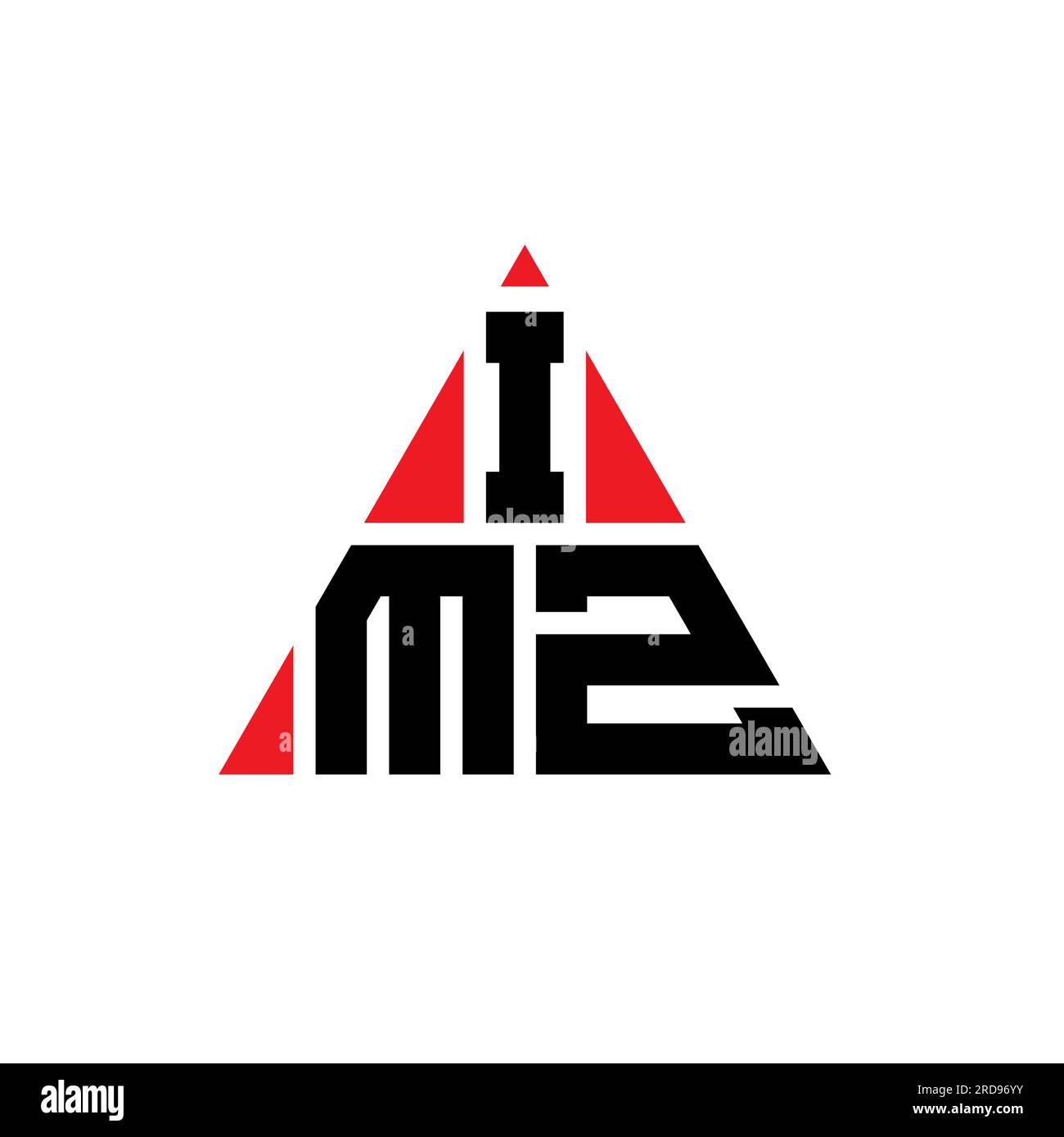 IMZ triangle letter logo design with triangle shape. IMZ triangle logo ...
