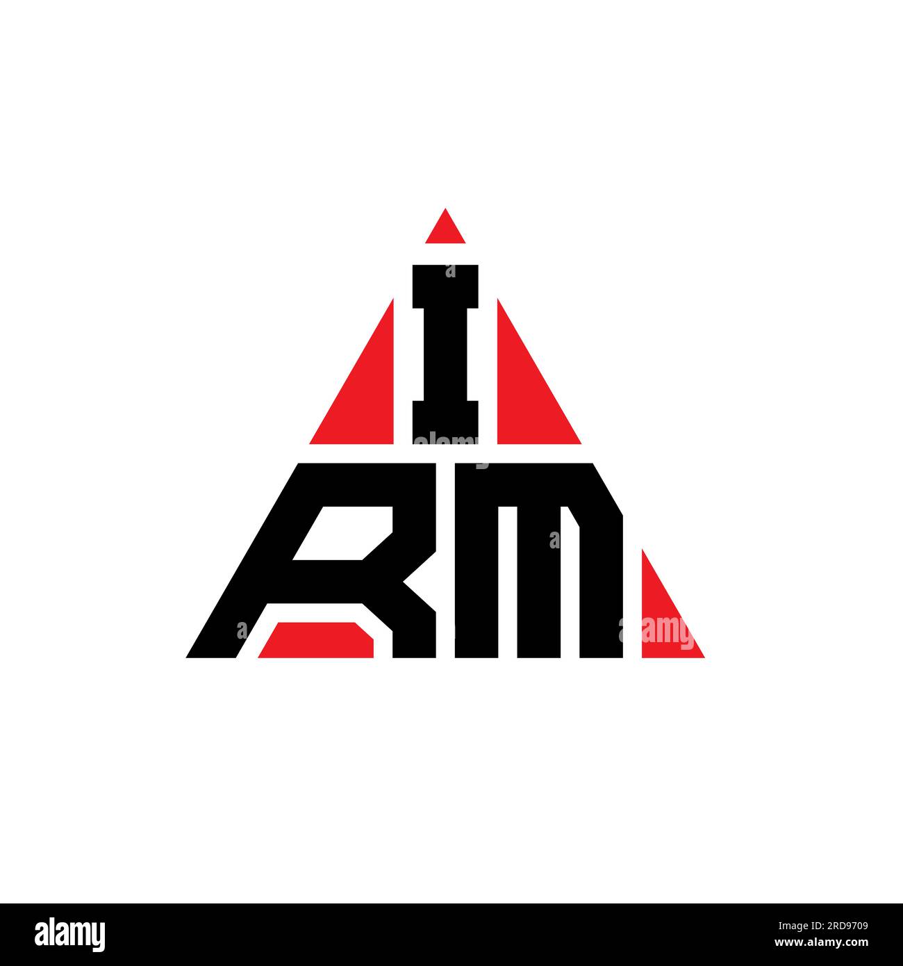 IRM triangle letter logo design with triangle shape. IRM triangle logo ...