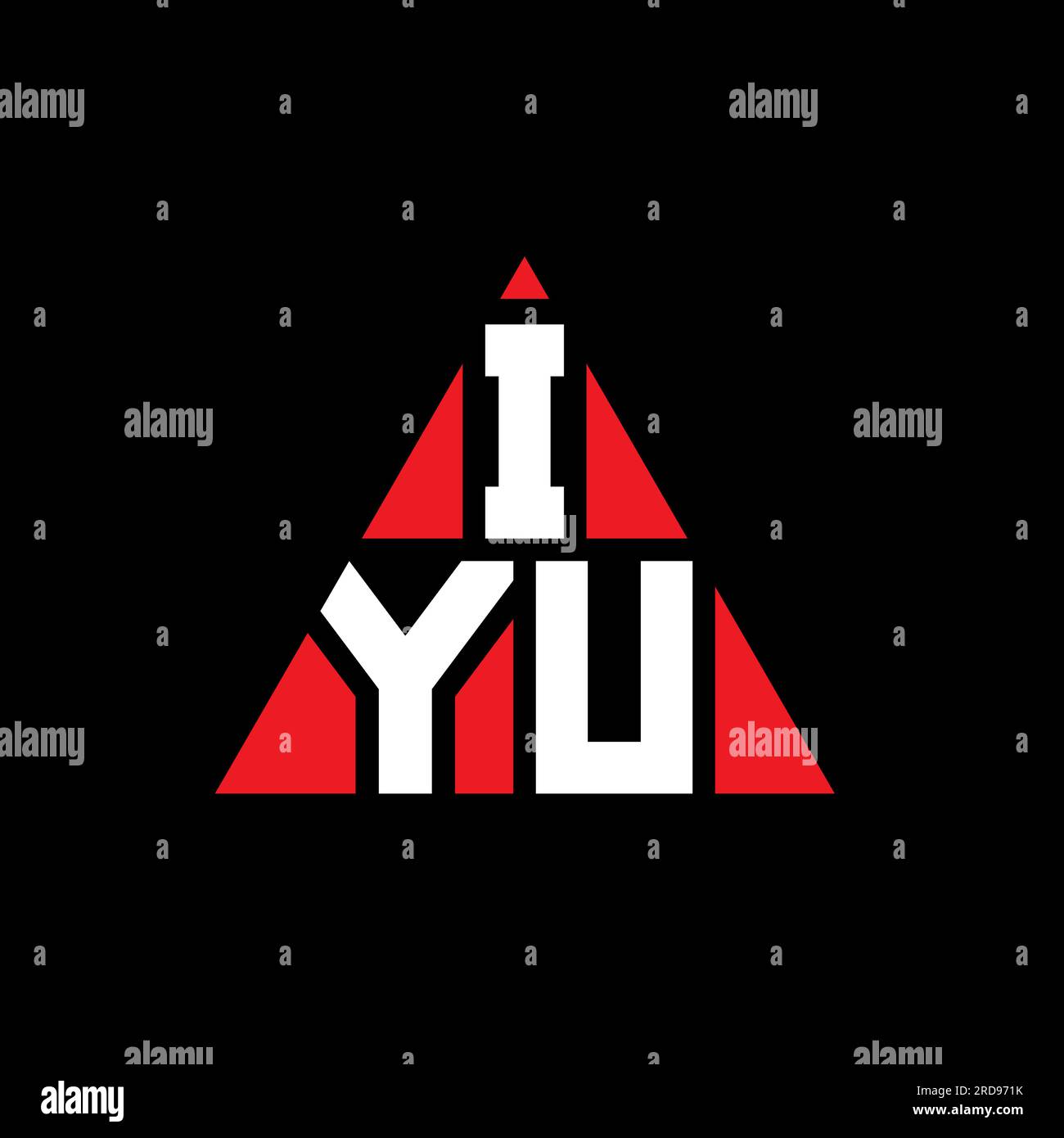 IYU triangle letter logo design with triangle shape. IYU triangle logo ...