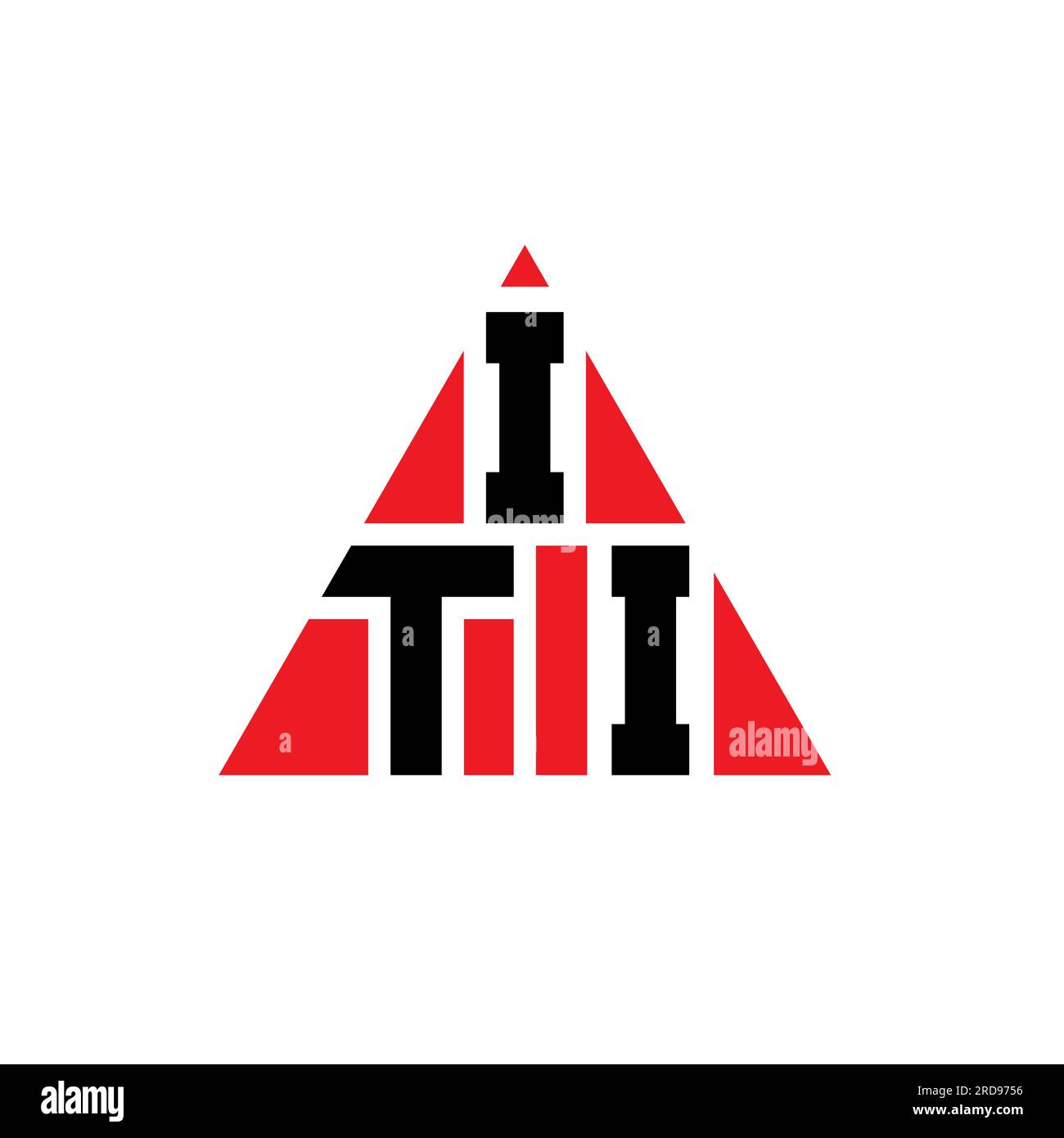 ITI triangle letter logo design with triangle shape. ITI triangle logo ...