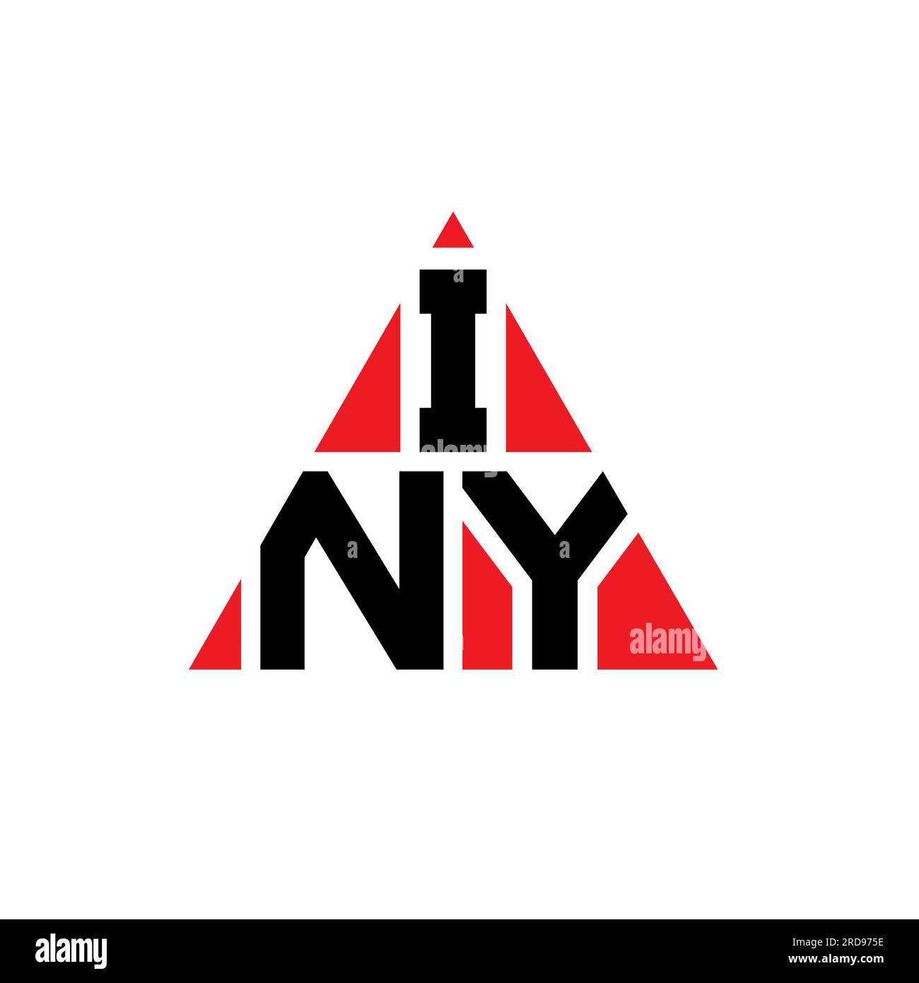 INY triangle letter logo design with triangle shape. INY triangle logo ...