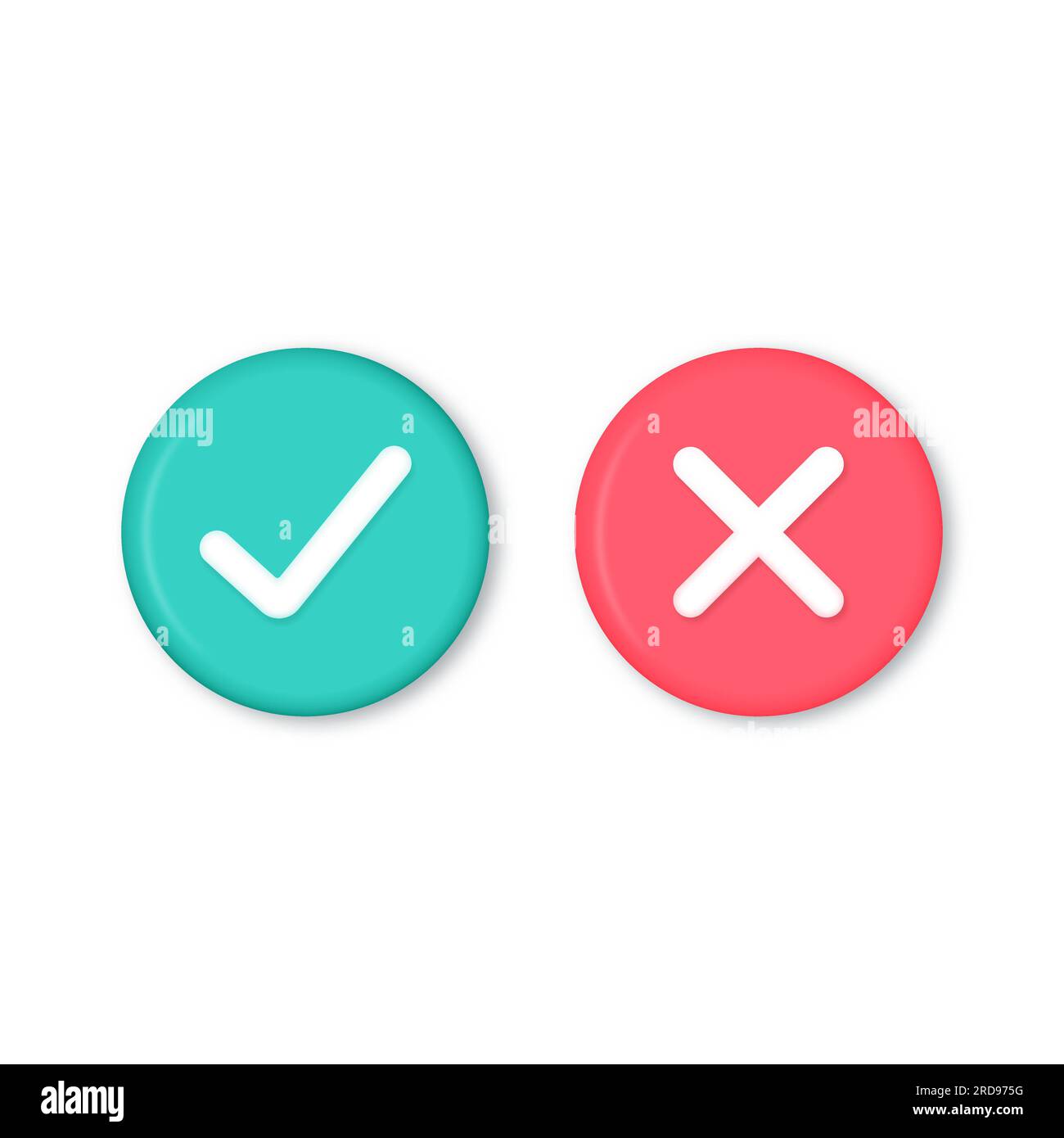 Checkmarks And Wrong Marks Checkmarks And Crosses Accepted Rejected