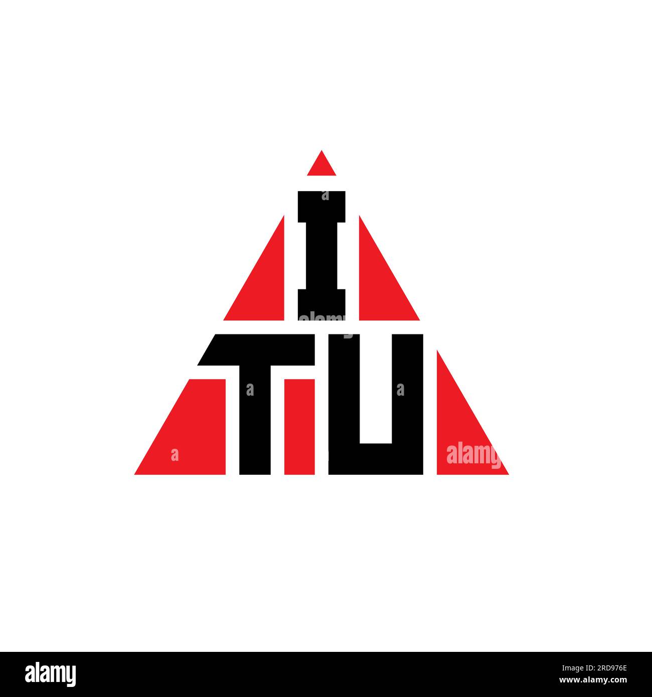 ITU triangle letter logo design with triangle shape. ITU triangle logo ...