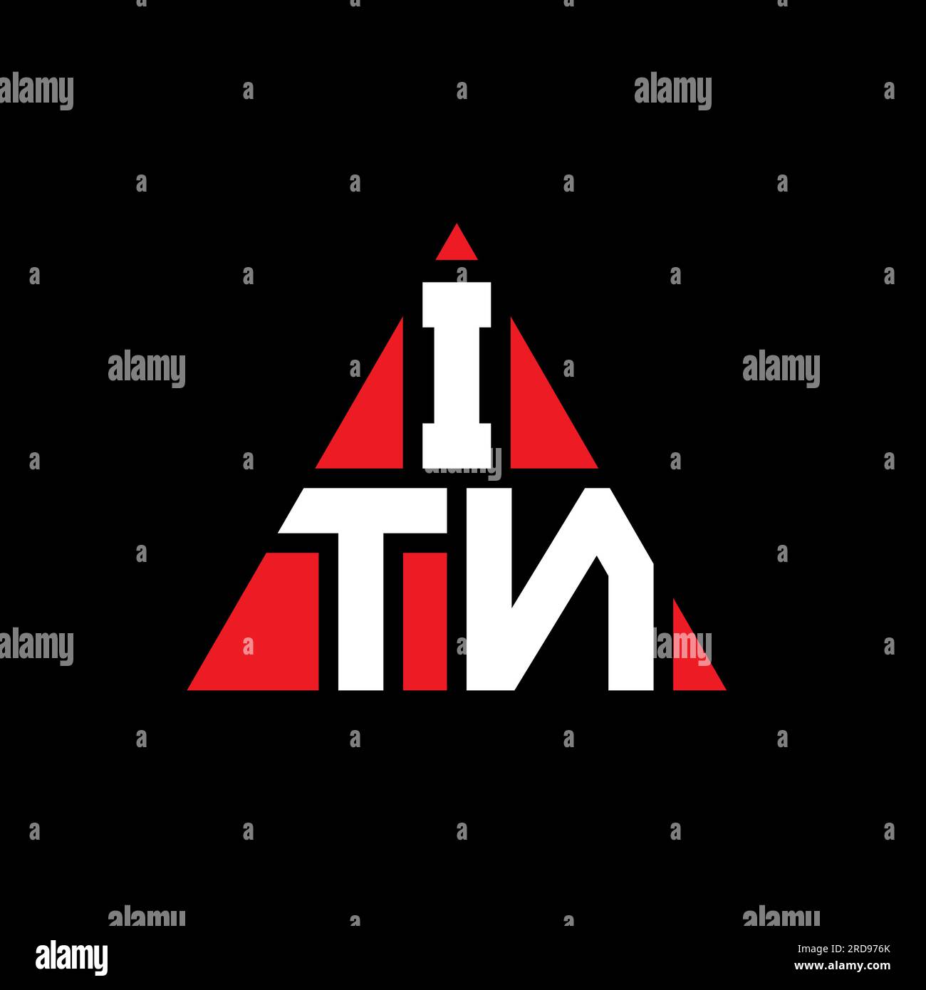 ITN triangle letter logo design with triangle shape. ITN triangle logo ...