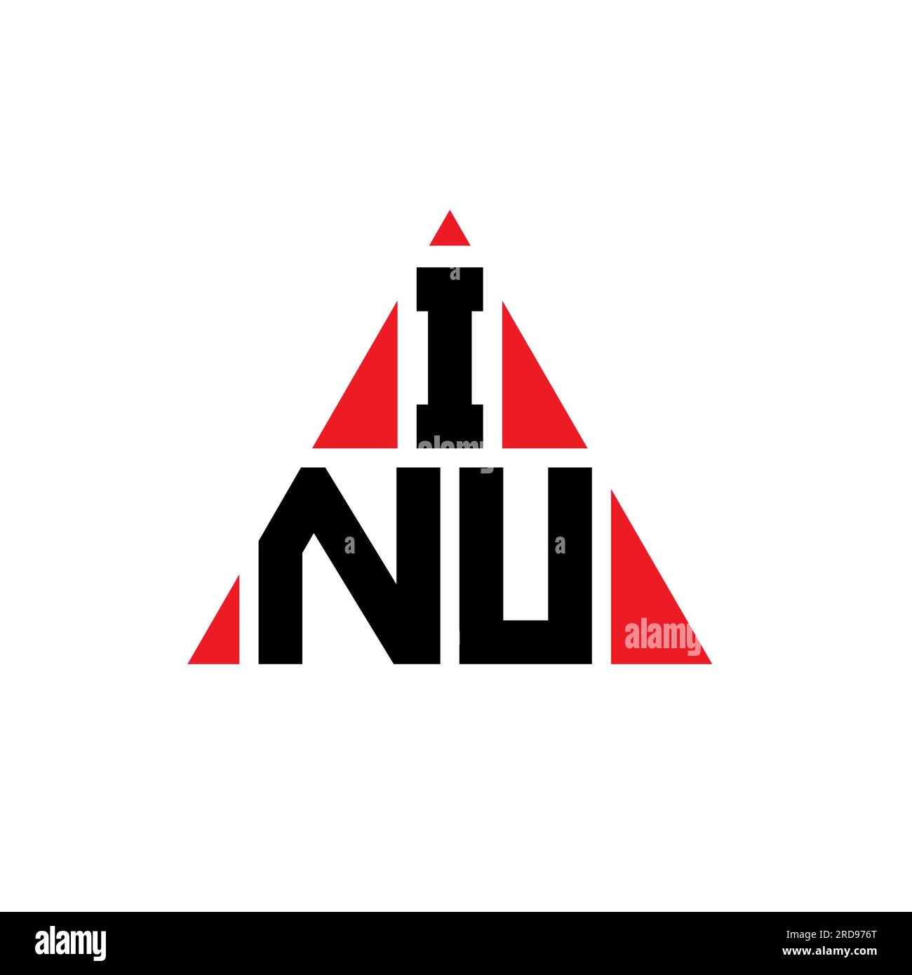 INU triangle letter logo design with triangle shape. INU triangle logo ...