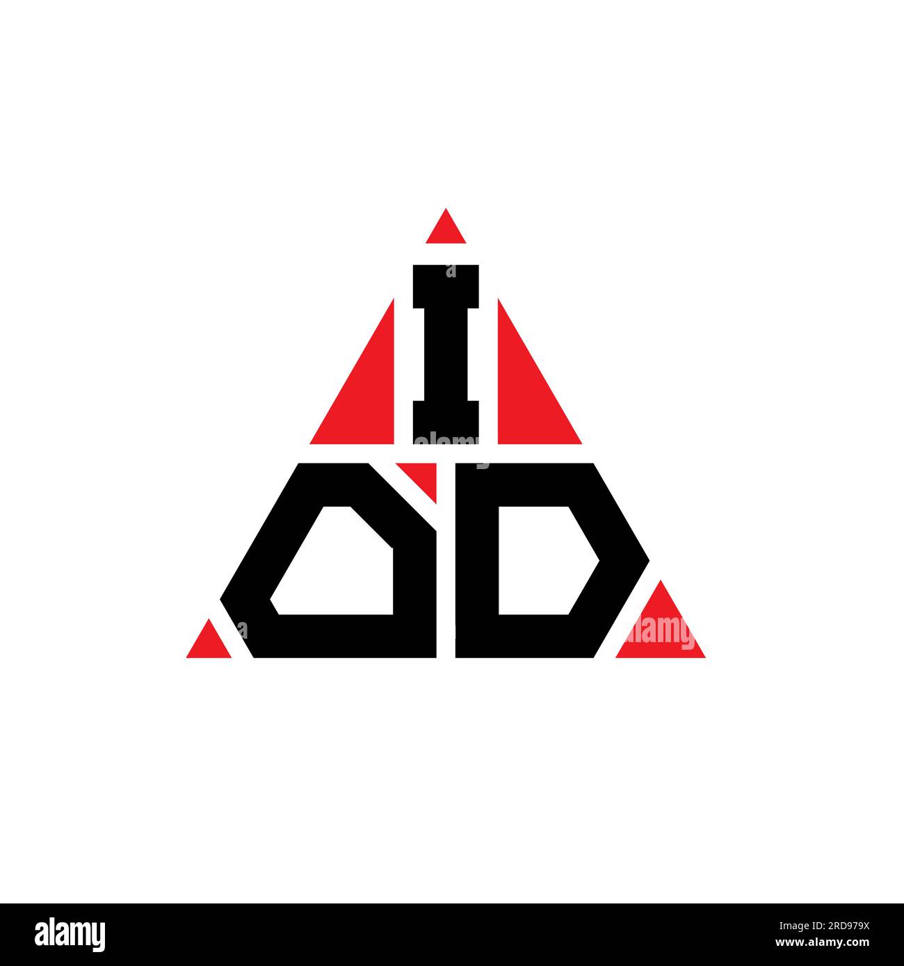IOD triangle letter logo design with triangle shape. IOD triangle logo ...