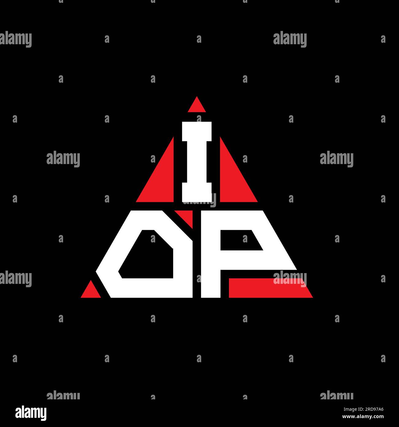 IOP triangle letter logo design with triangle shape. IOP triangle logo ...