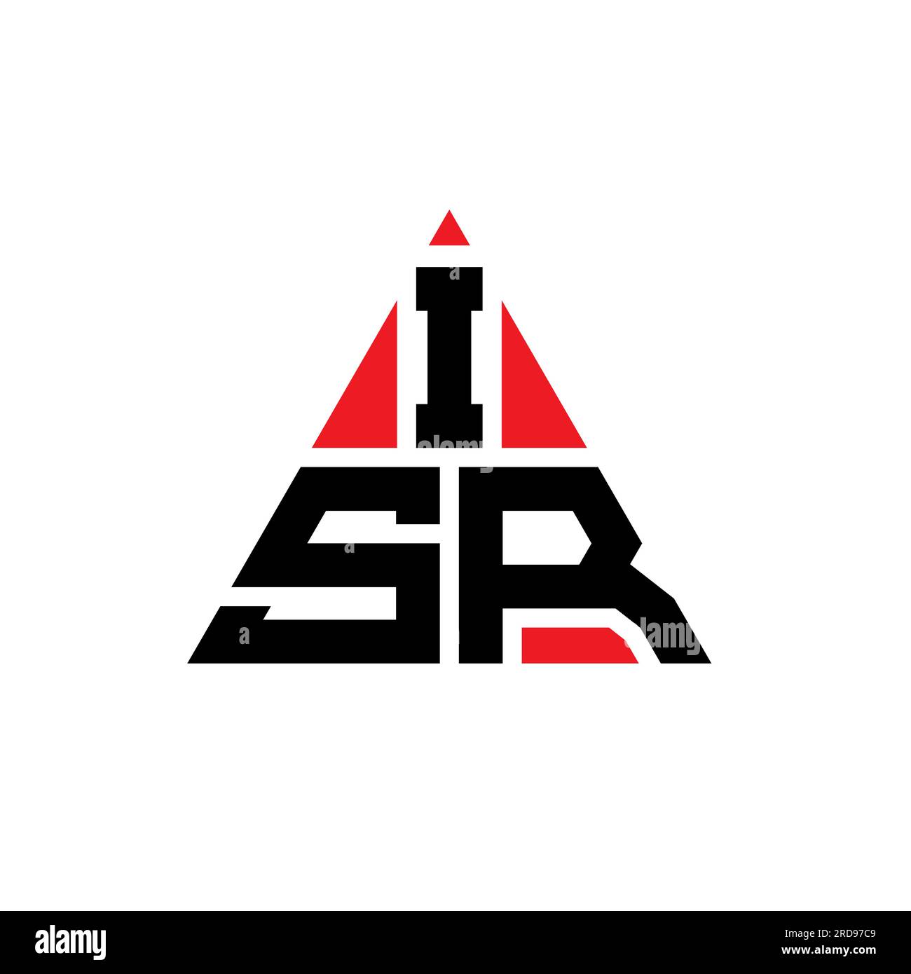 ISR triangle letter logo design with triangle shape. ISR triangle logo ...
