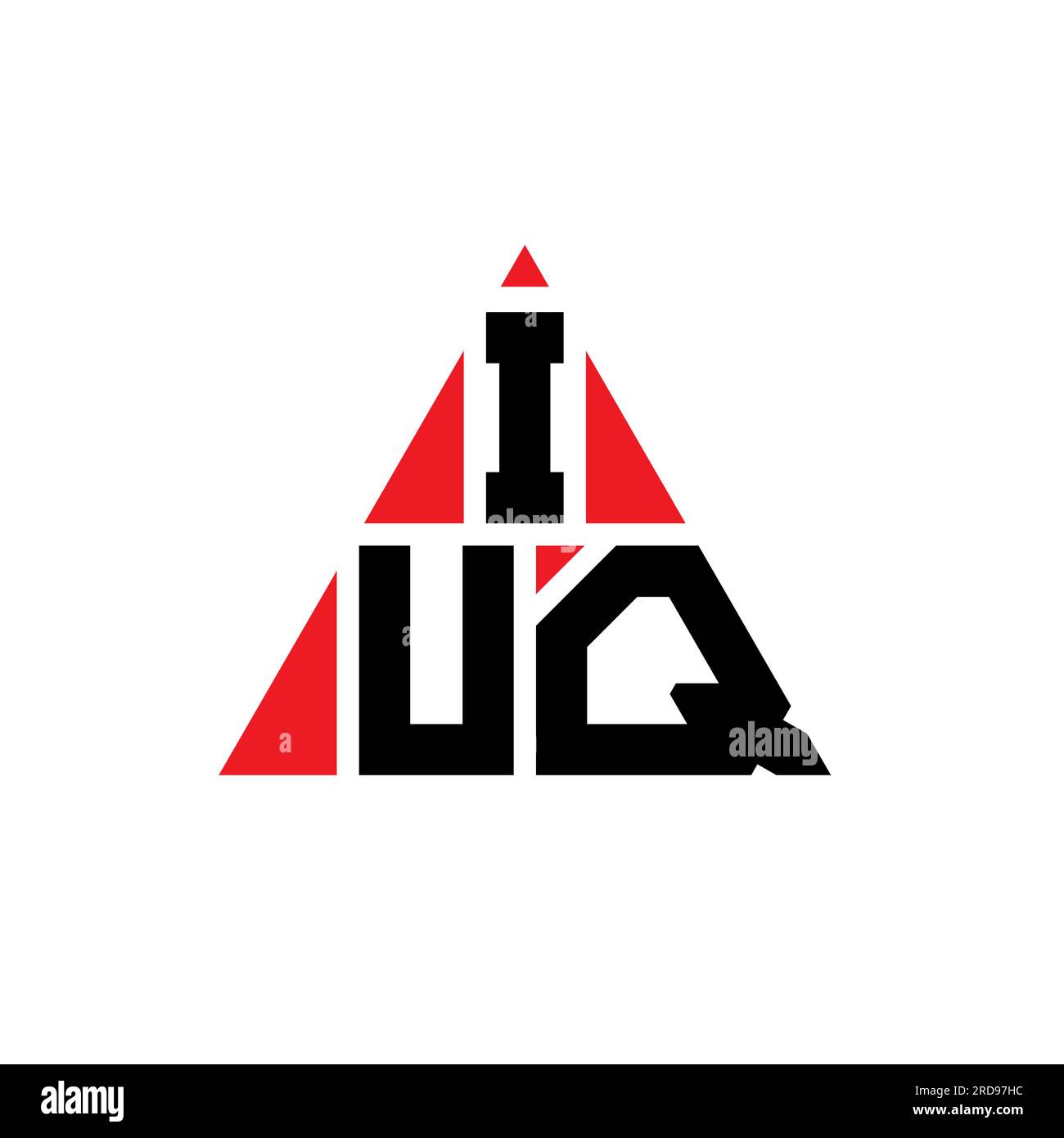 IUQ triangle letter logo design with triangle shape. IUQ triangle logo ...