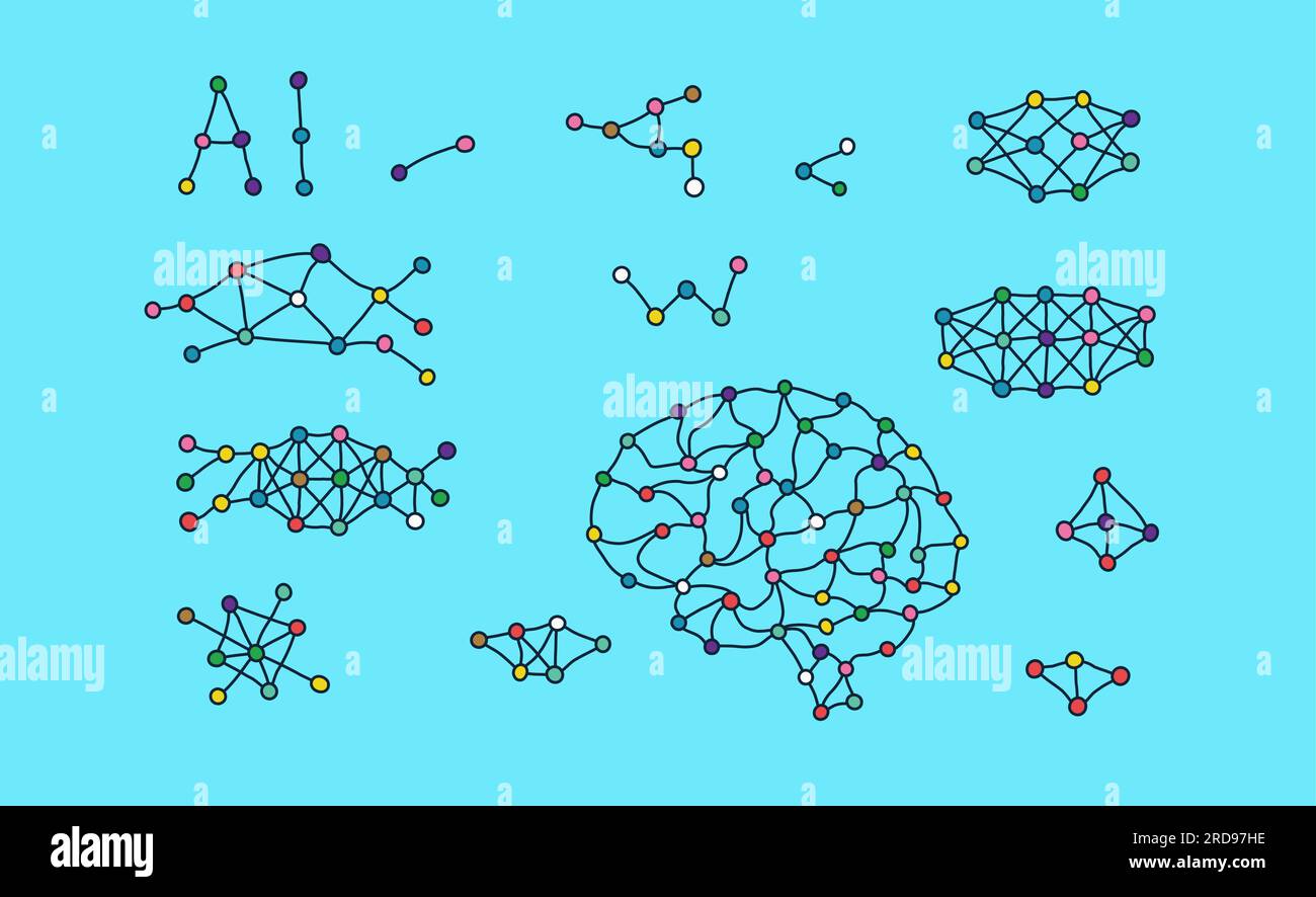 Neuron network science and chemistry vector background hi-res stock photography and images - Alamy
