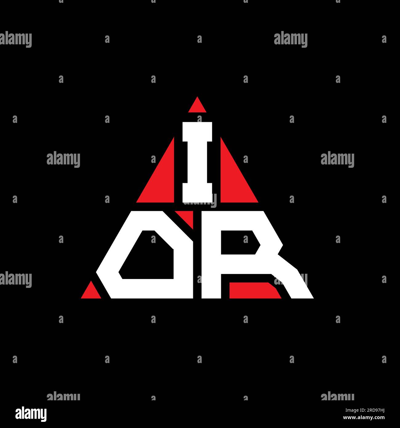 IOR triangle letter logo design with triangle shape. IOR triangle logo ...