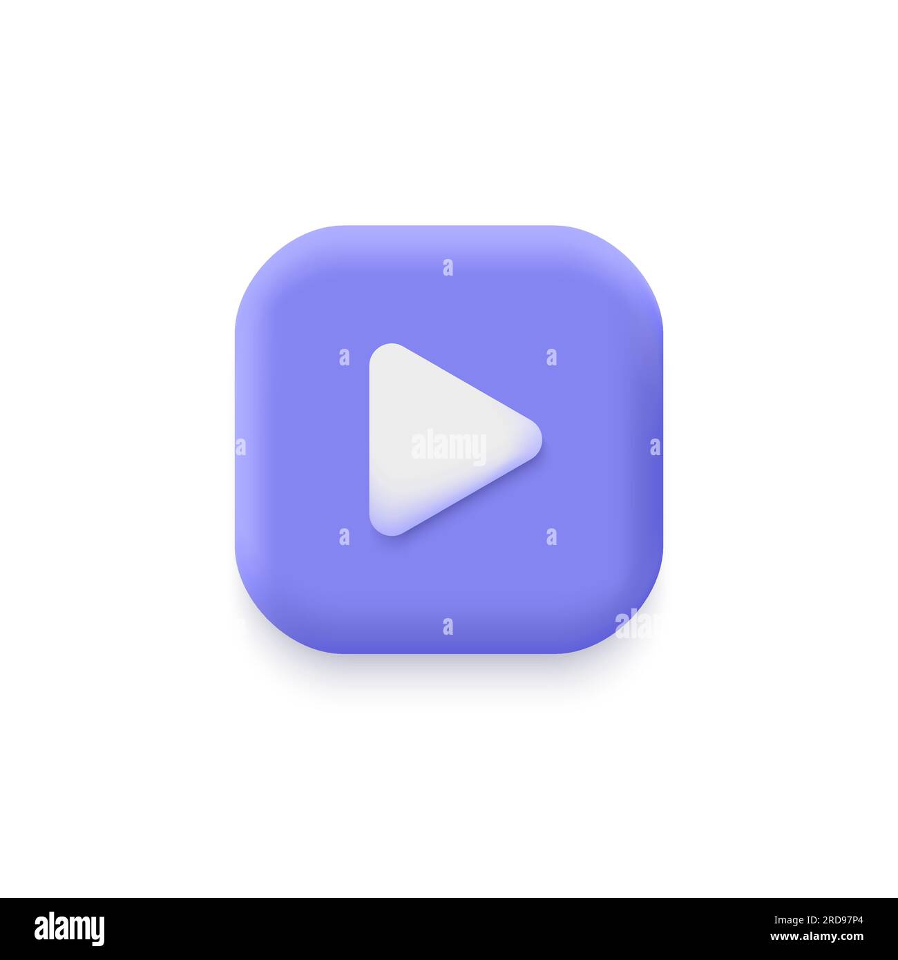 3d Play Button In Minimalistic Style Vector Illustration For The