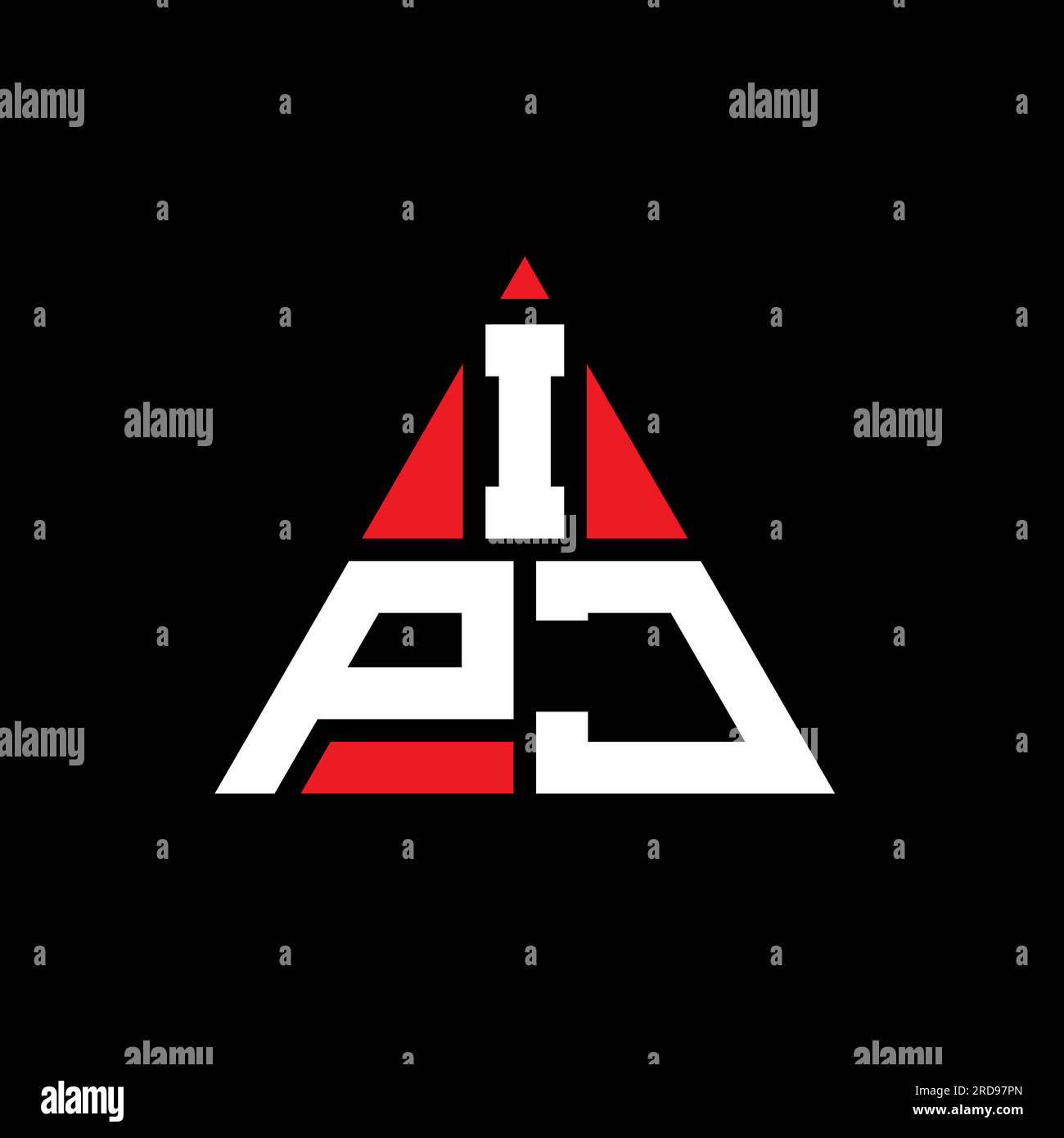 IPJ triangle letter logo design with triangle shape. IPJ triangle logo ...