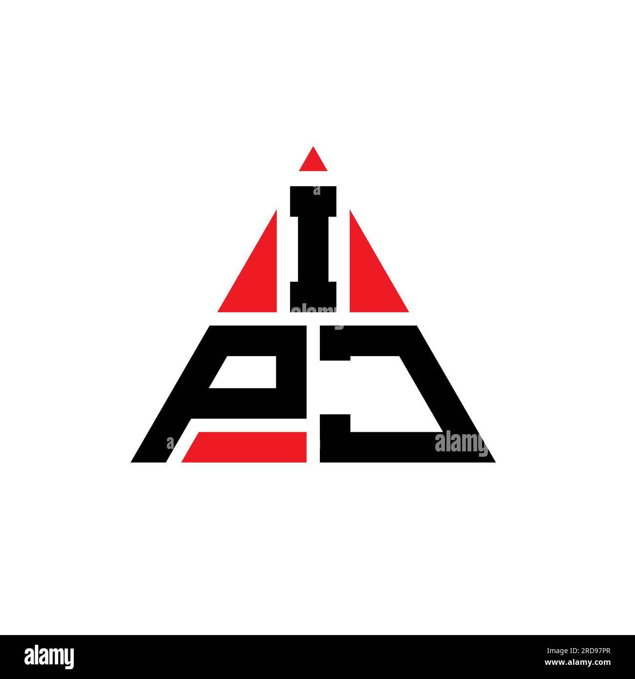 IPJ triangle letter logo design with triangle shape. IPJ triangle logo ...